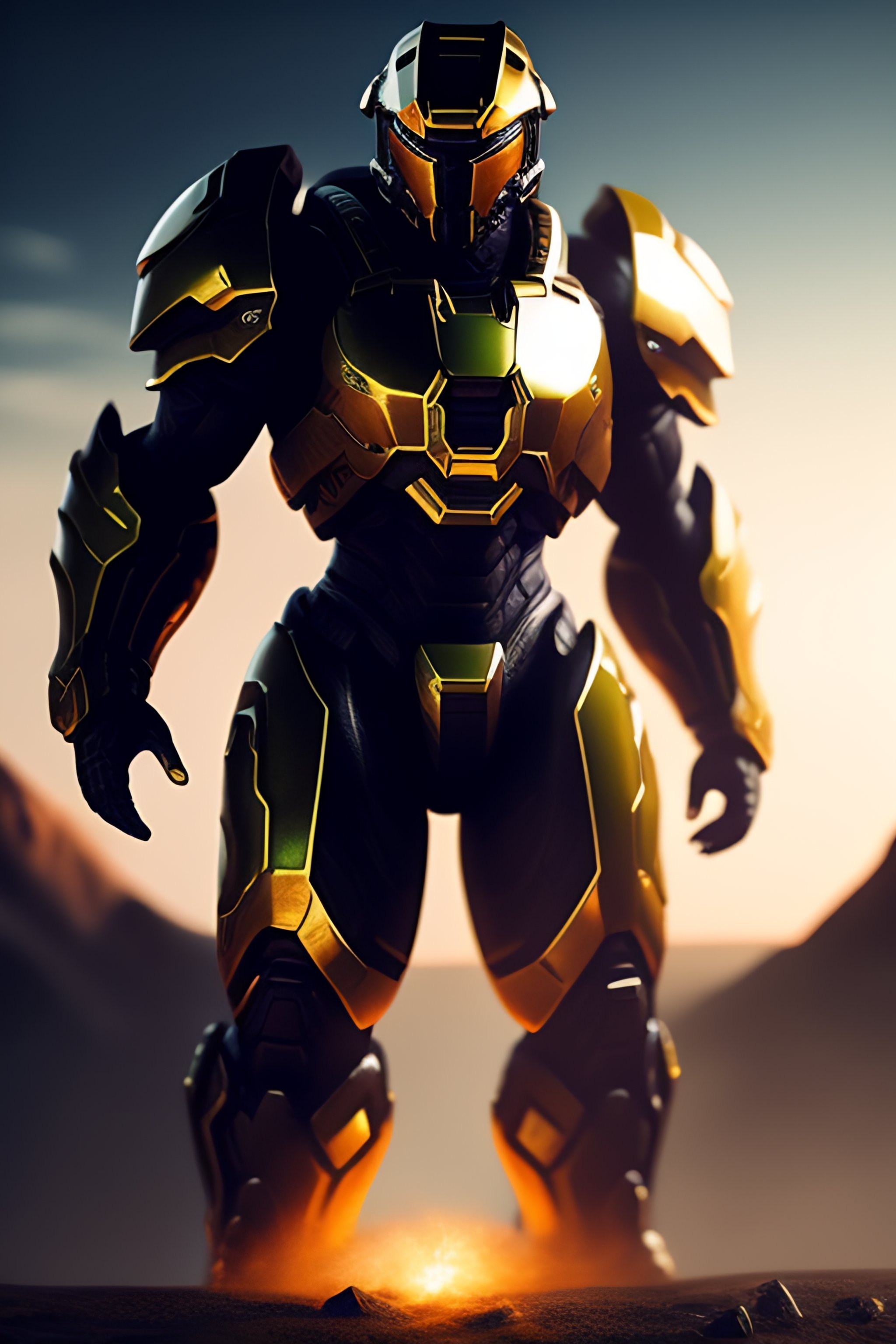 Lexica - Image of a spartan in the game halo, realistic, 3d