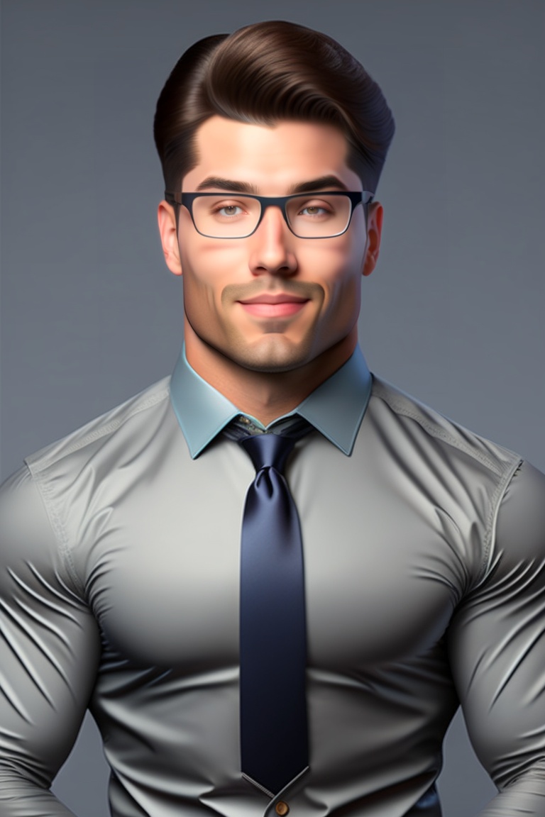 Lexica - A smart man with full body size,front face ,strate face