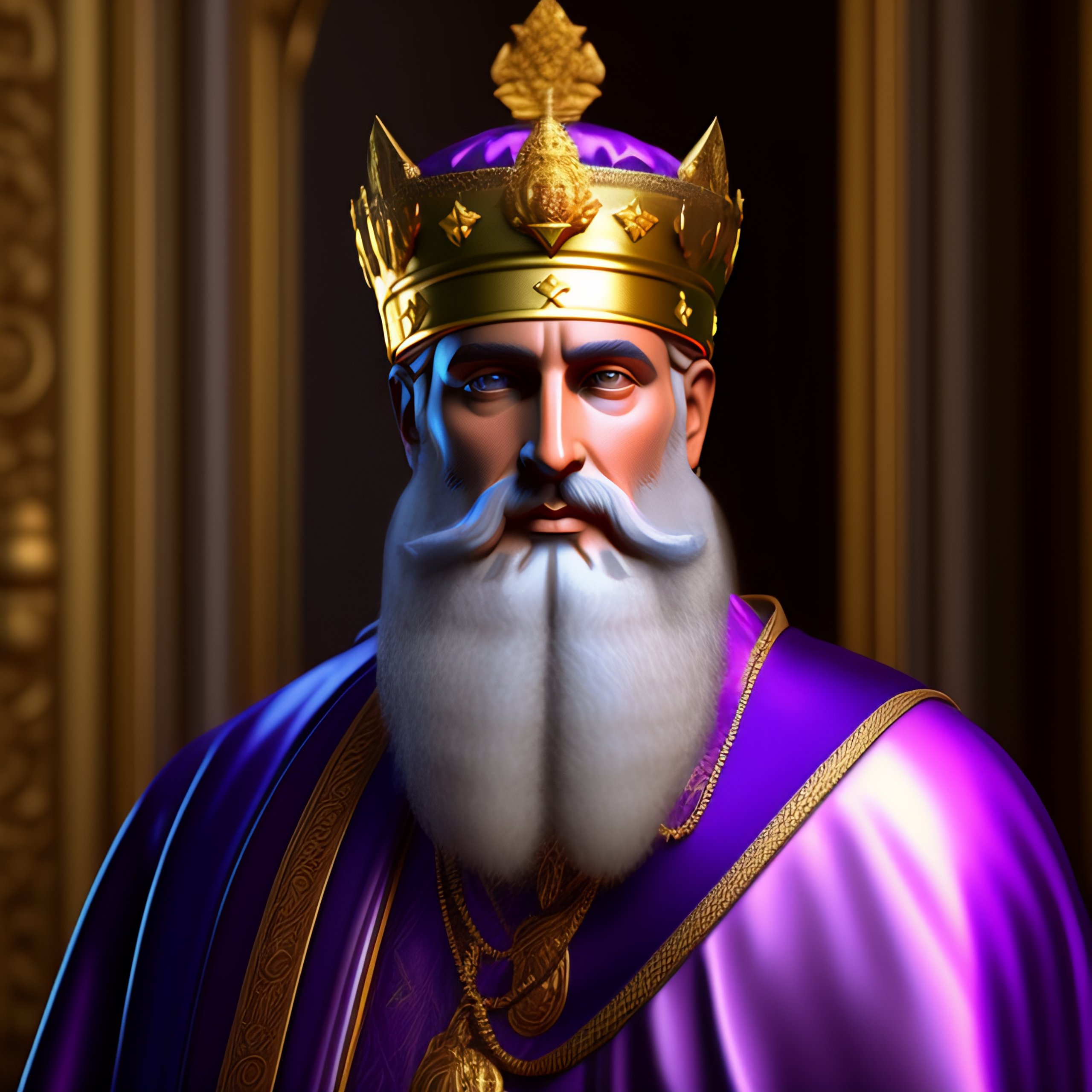 Lexica - Jewish ancient King, wearing a purple robe and a golden crown ...