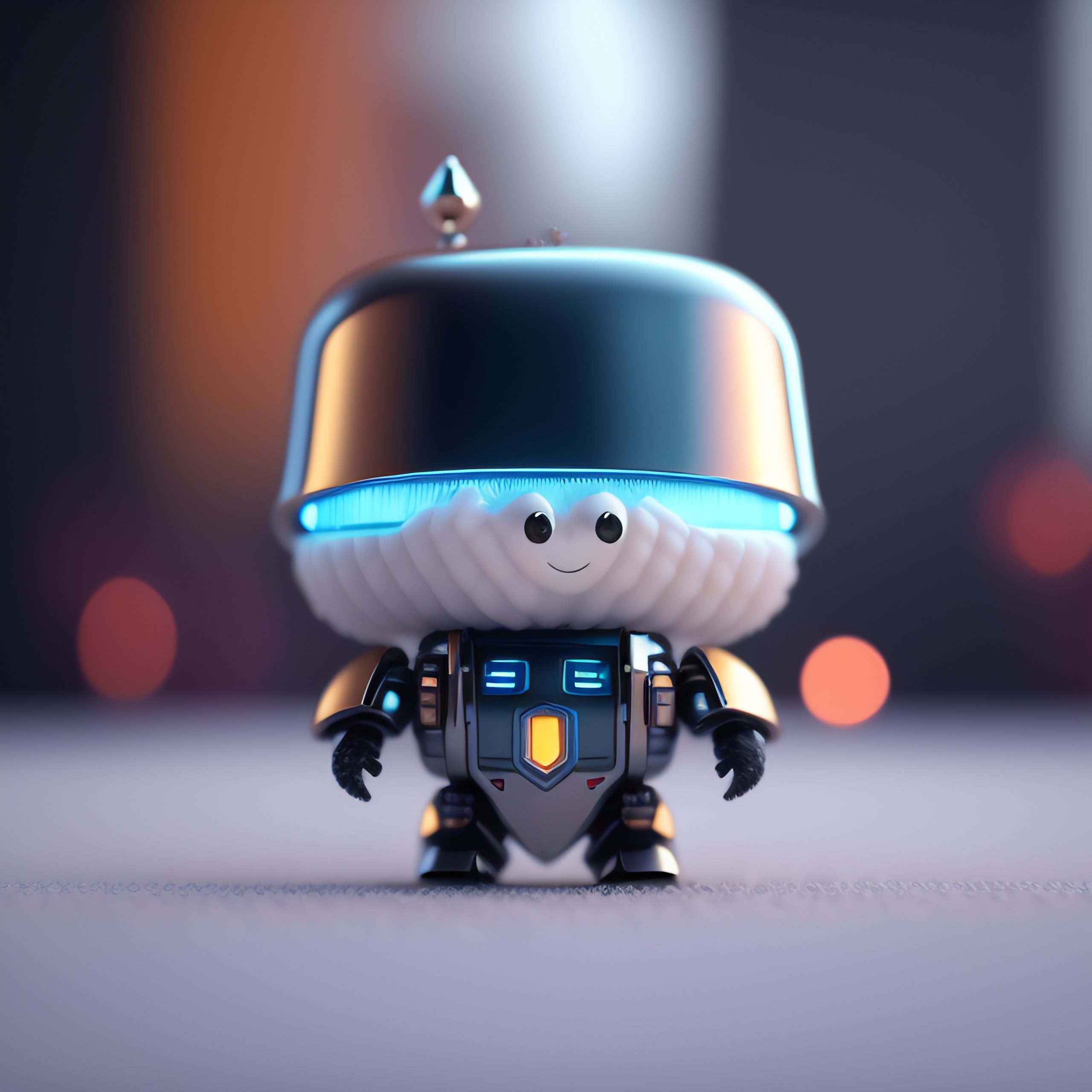 Lexica - Mini frozen robot that help sending data, no background ...