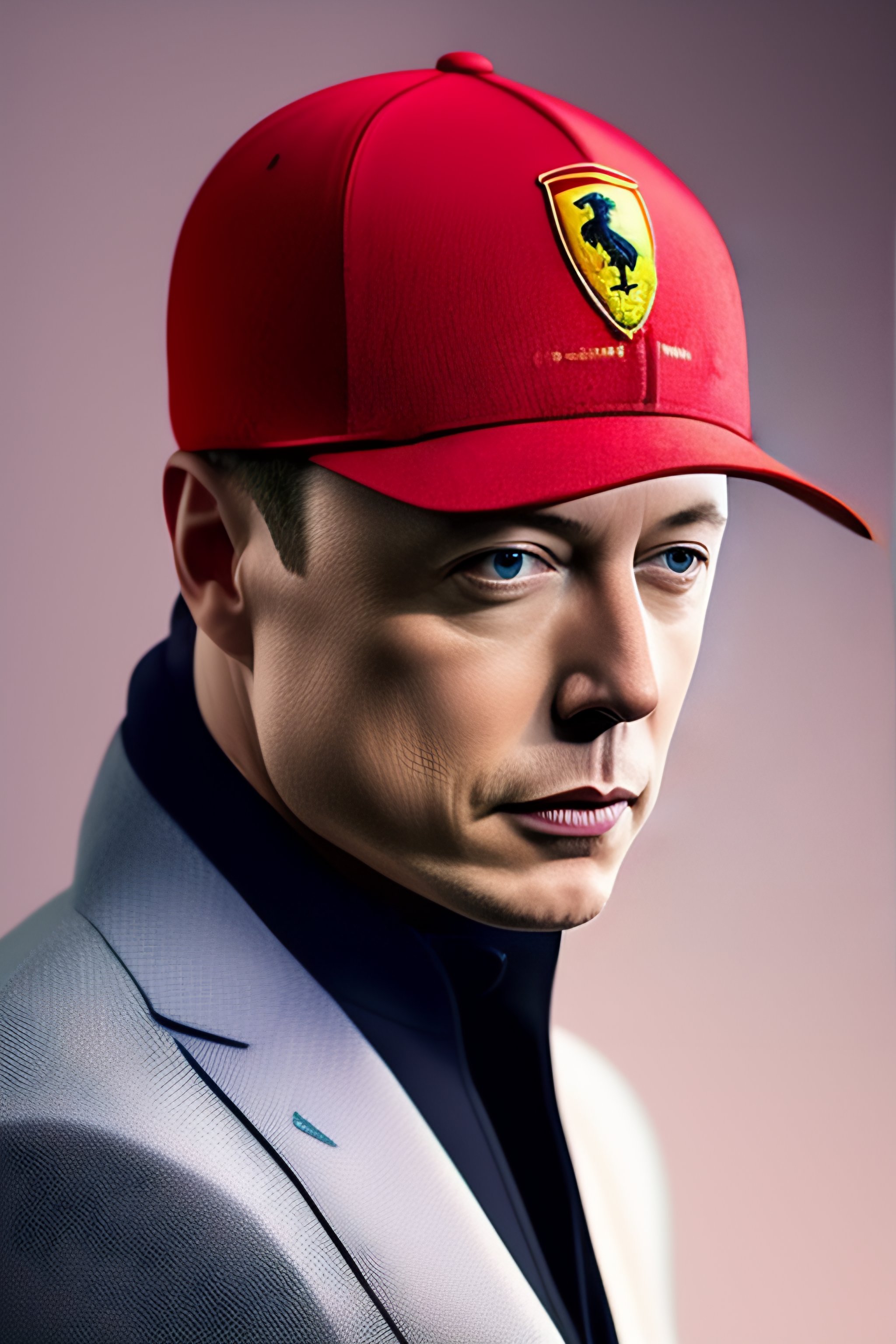 Lexica - Elon musk wearing a ferrari hat, High-quality material, crisp ...