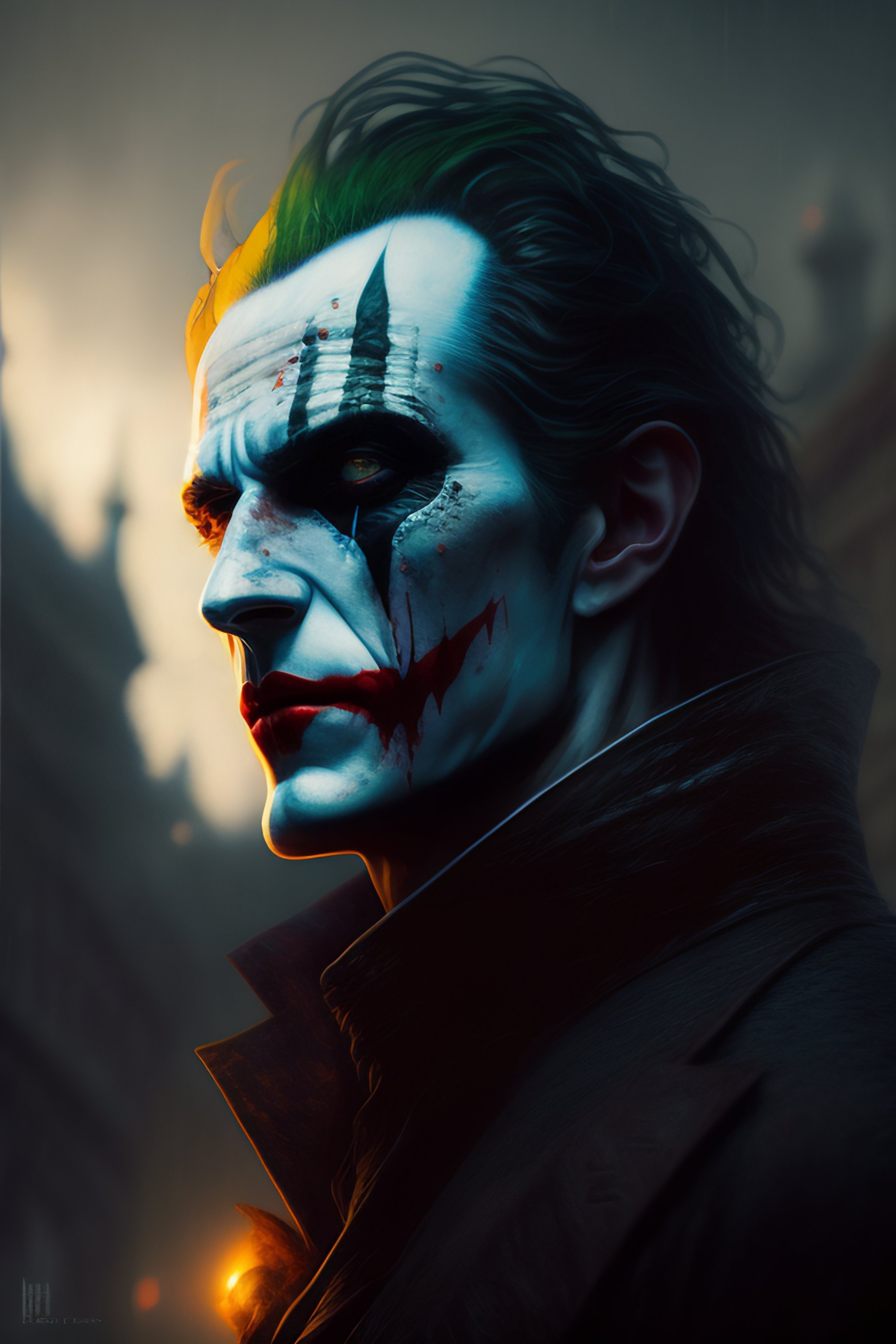 Lexica - The joker, horror art by beksinski and szukalski and giger and ...