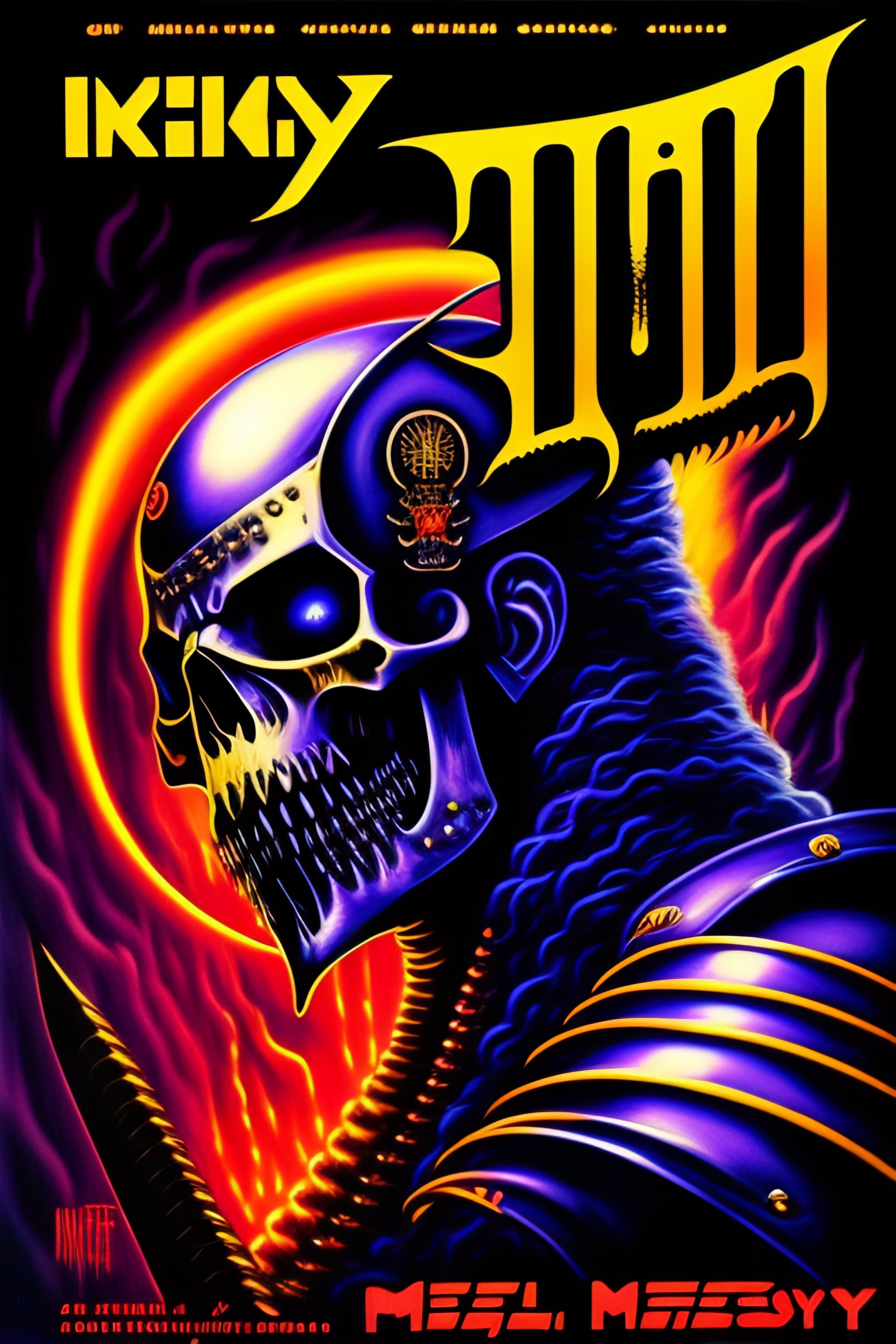 Lexica - 1987 scary heavy metal art, Scary psycho killer monster, 80s ...