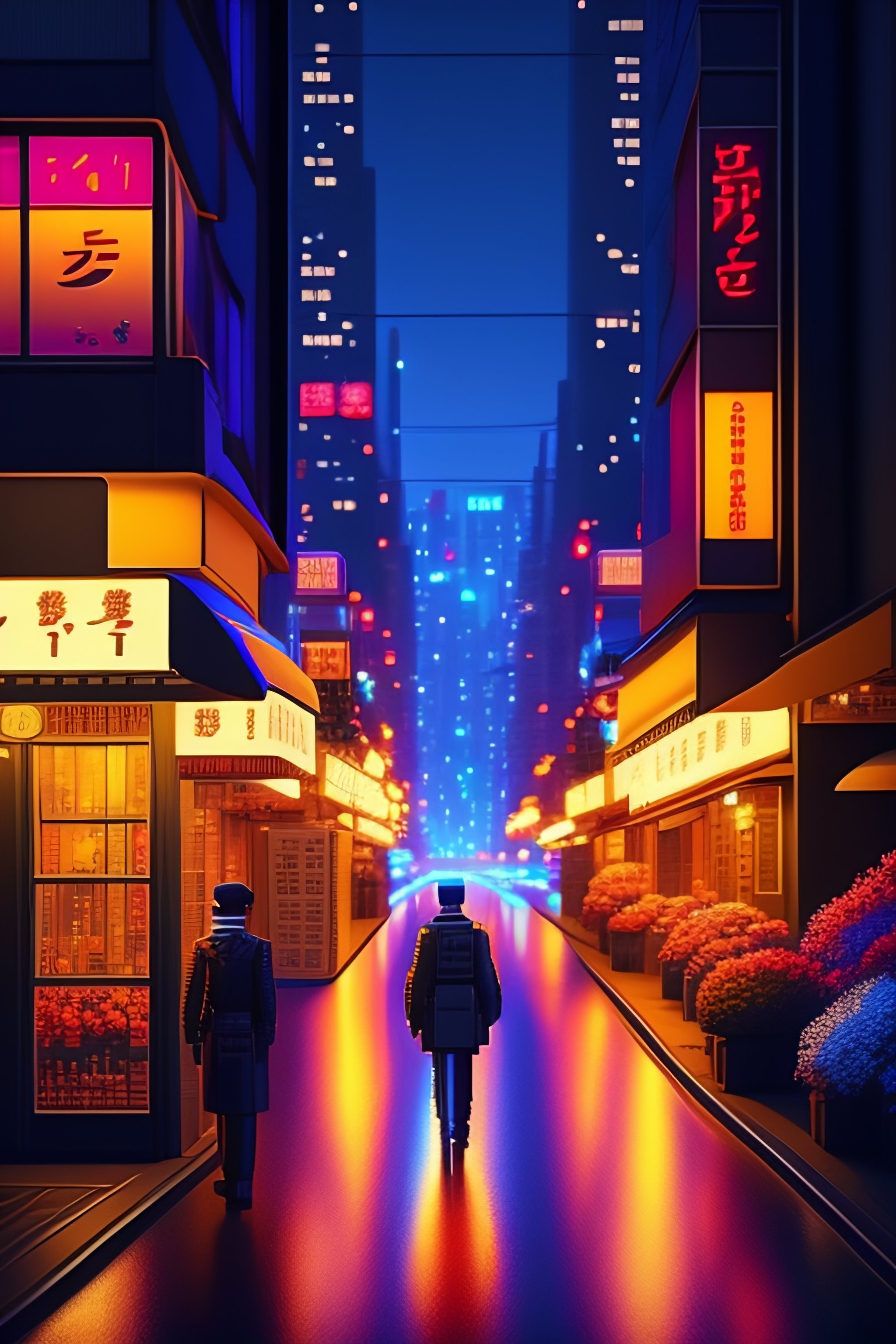 Lexica - Detailed pixel art scene of tokyo street at night. 8k. city at ...