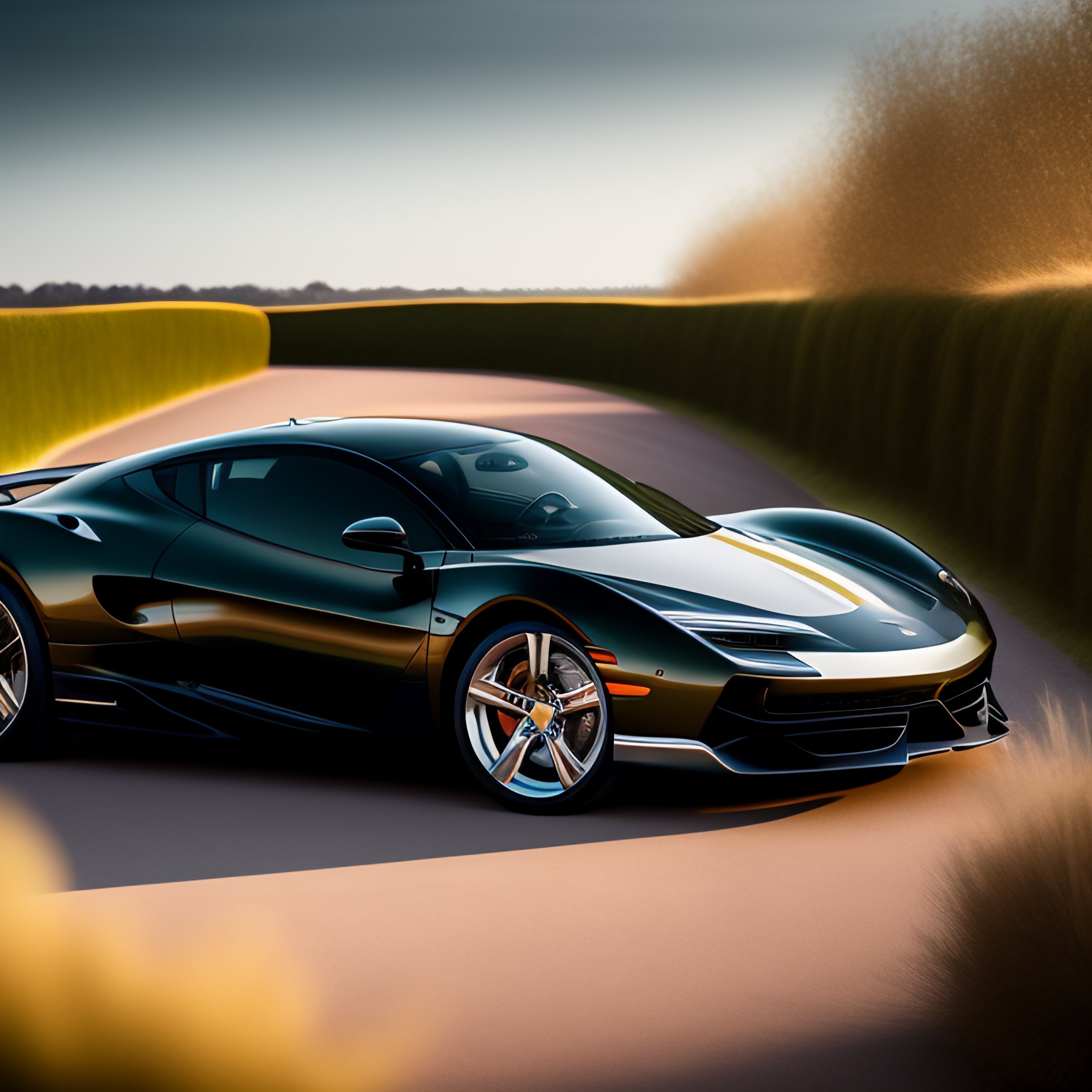 Lexica - A pretentious car, seen from behind