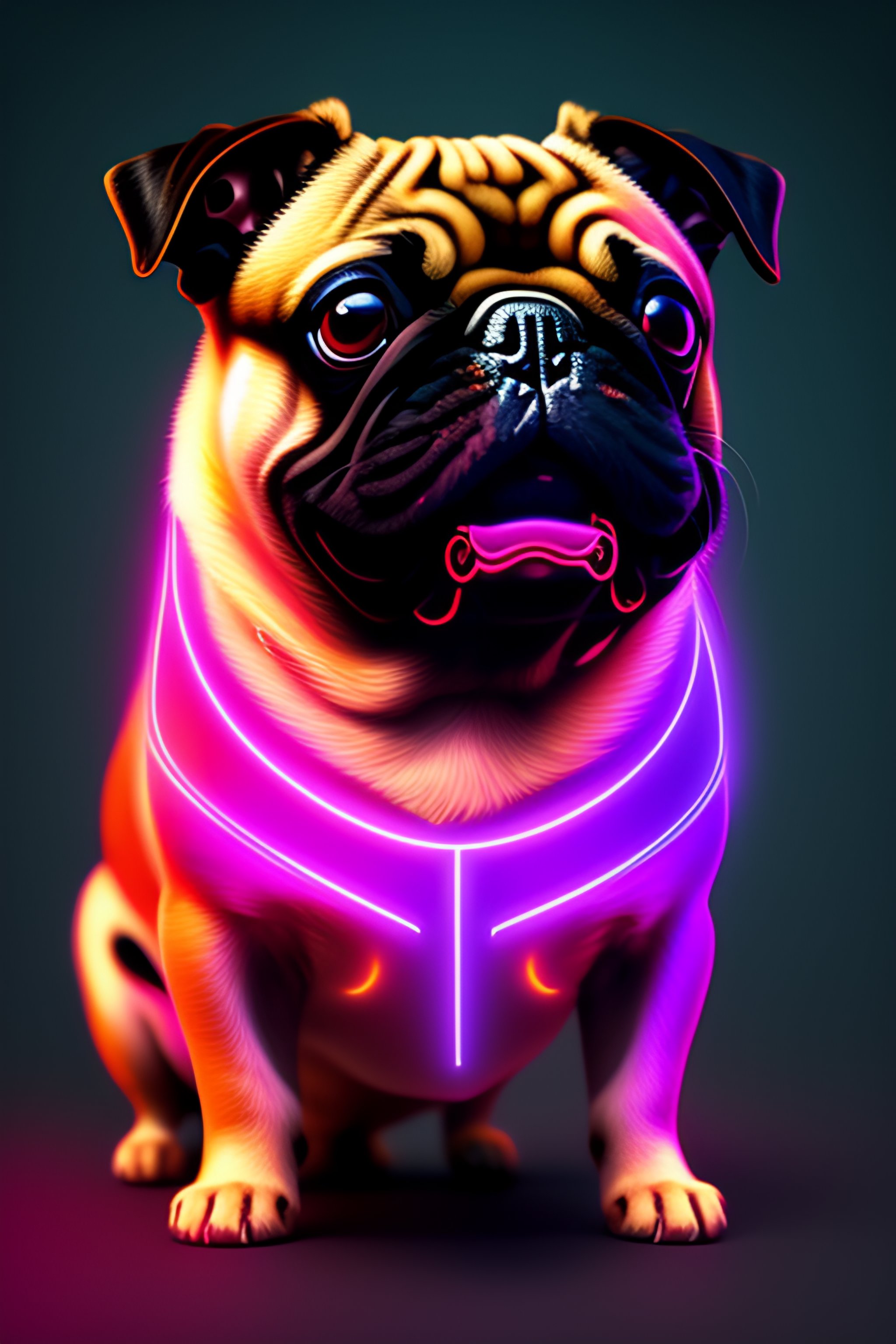 Lexica - Demon pug eating flesh. art by mike winkelmann, sticker ...