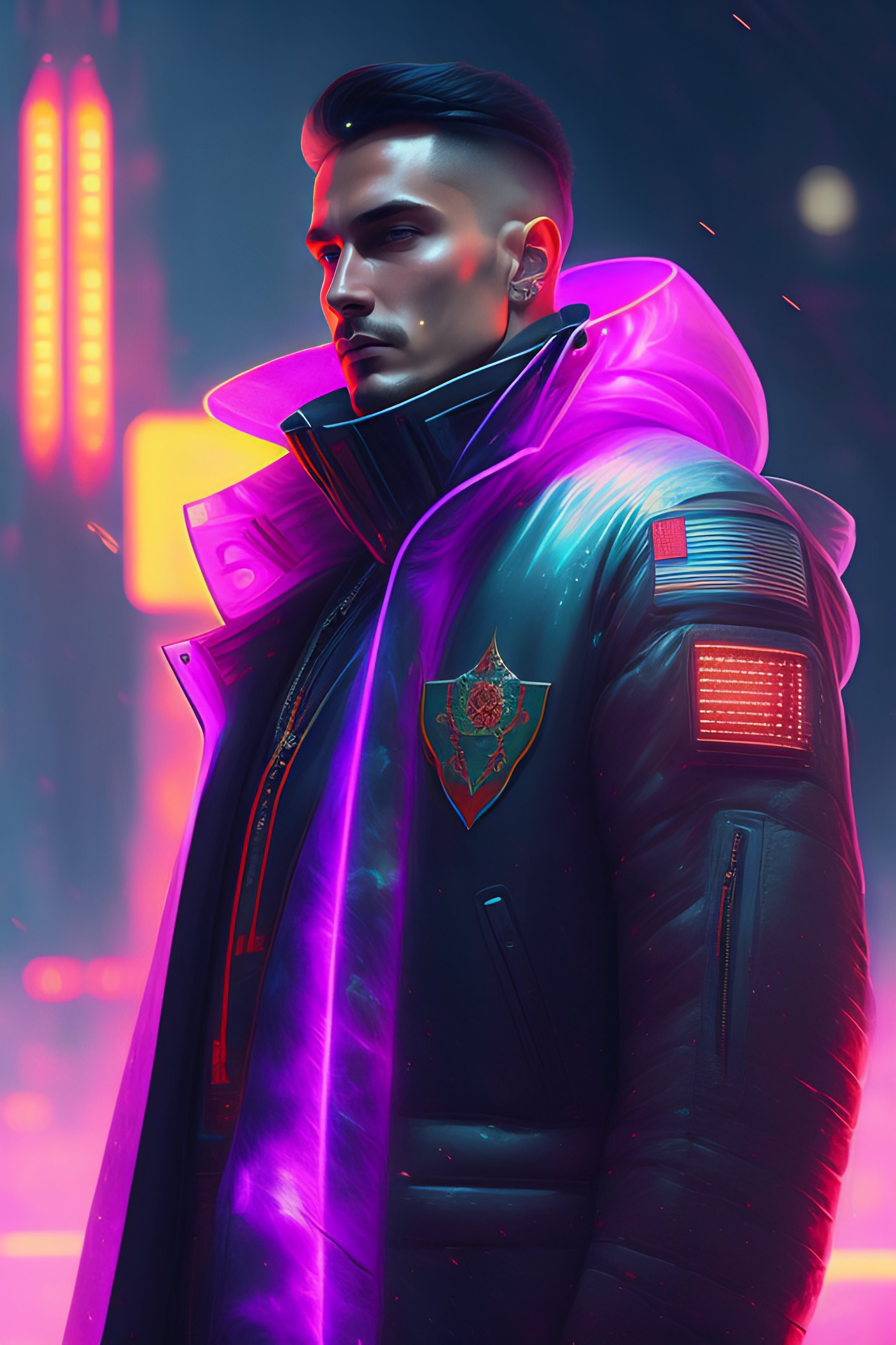 Lexica - Putin cyborg in space war with laser blaster, neon operator ...