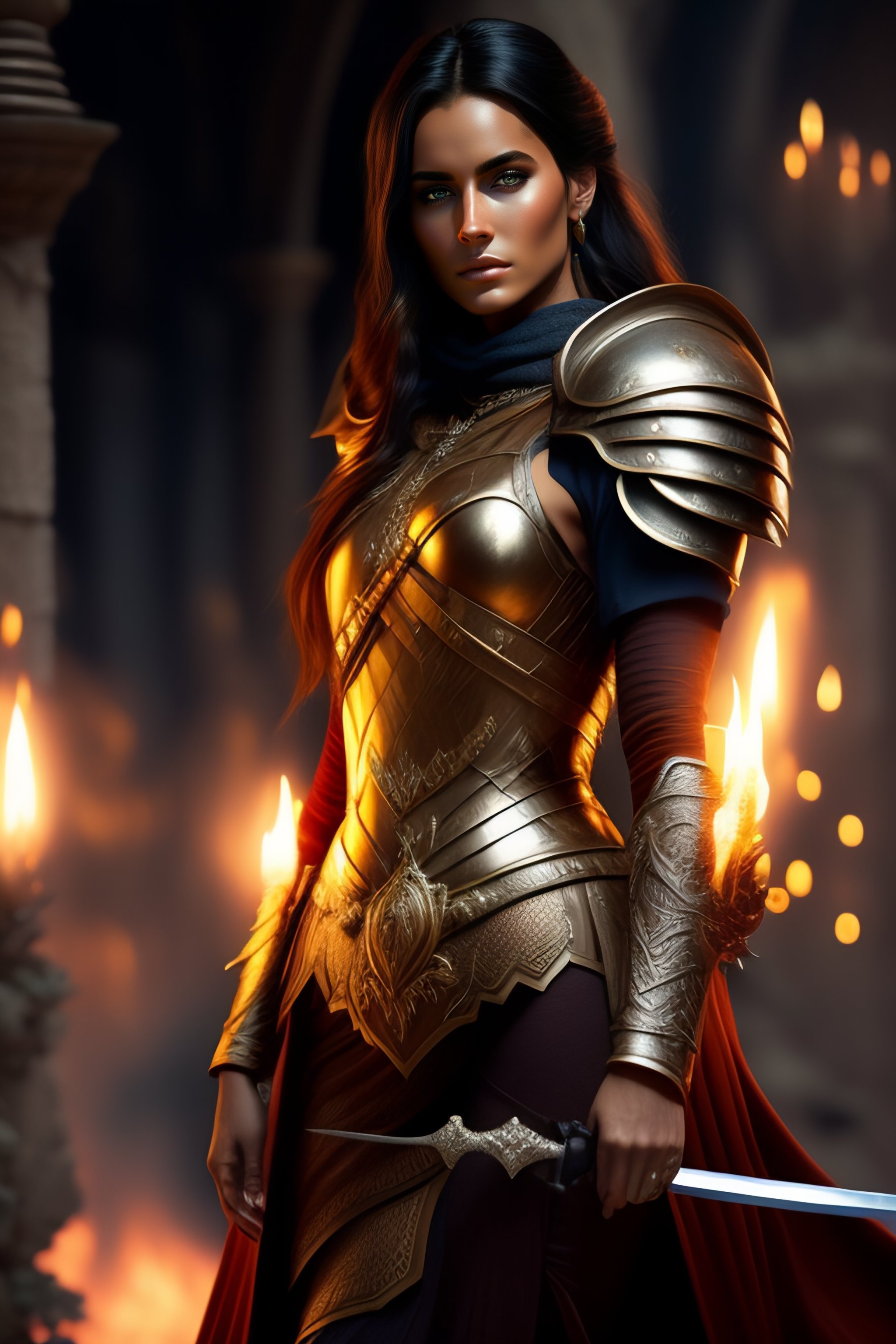 Lexica - Beautiful yung women, full body armor, armor, epic fantasy ...