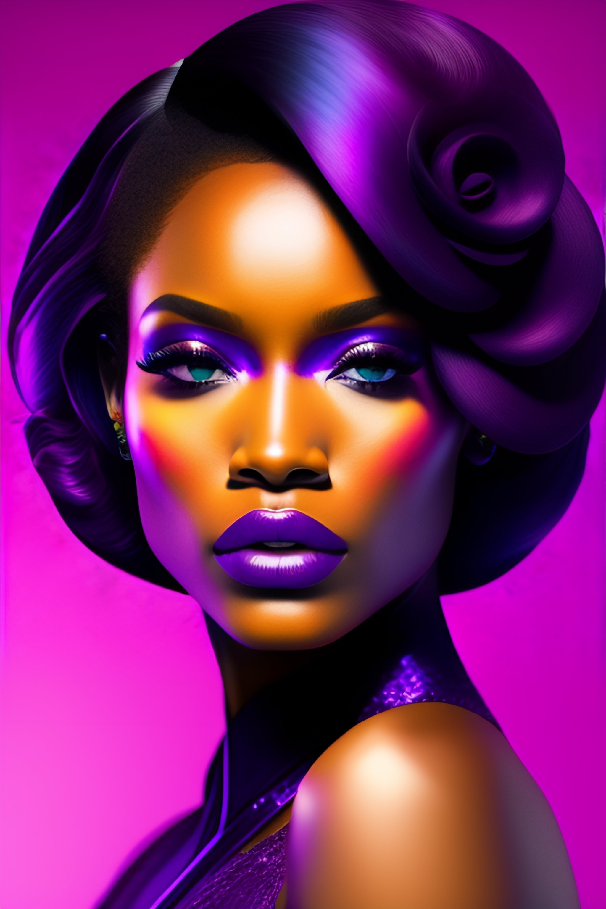 Lexica - Purple girl avatar