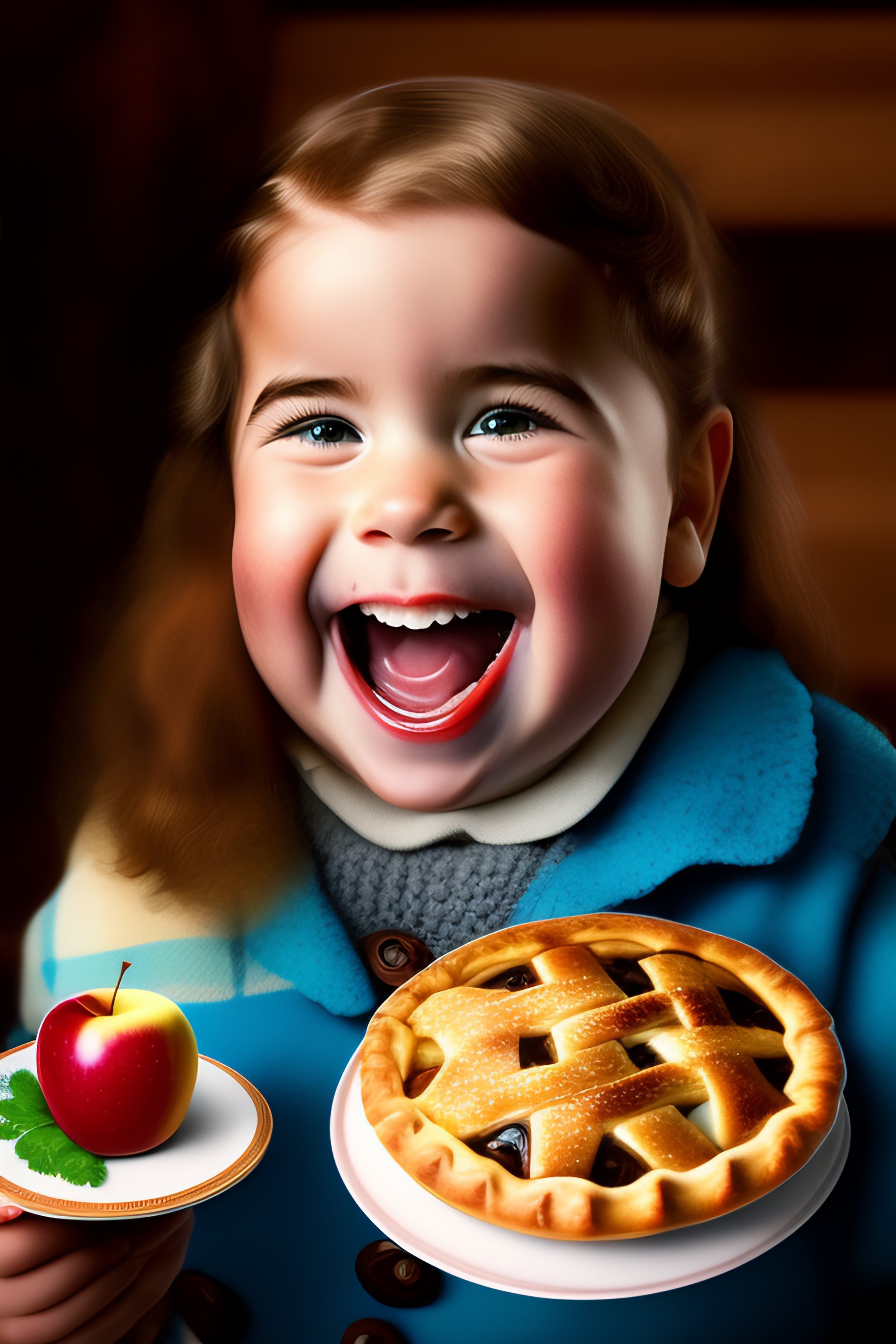 Lexica - Little dwarf Jaws of Death with apple pie in hand cry but with ...