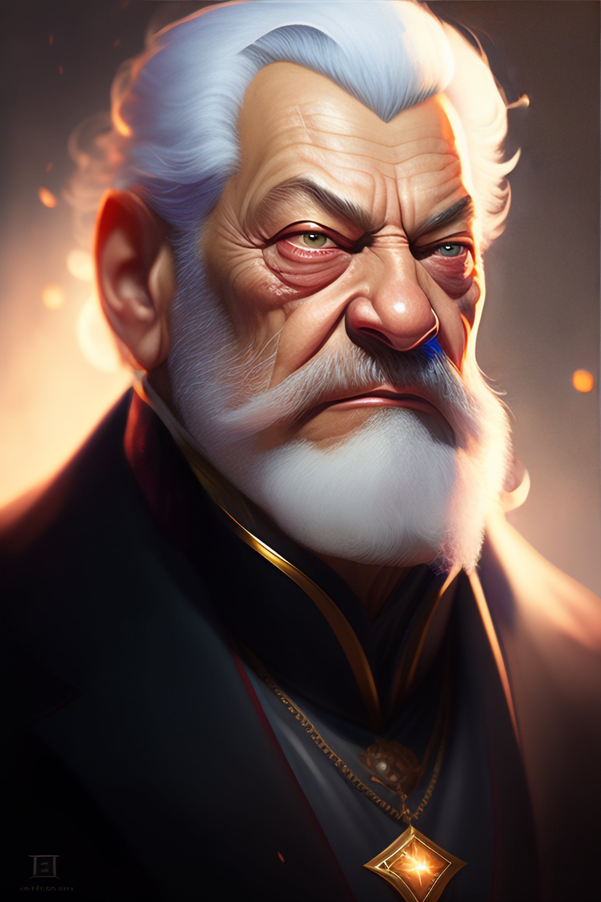 Lexica - Portrait of Old mage, evil!!!!, Wrinkly, Andy serkis, old ...