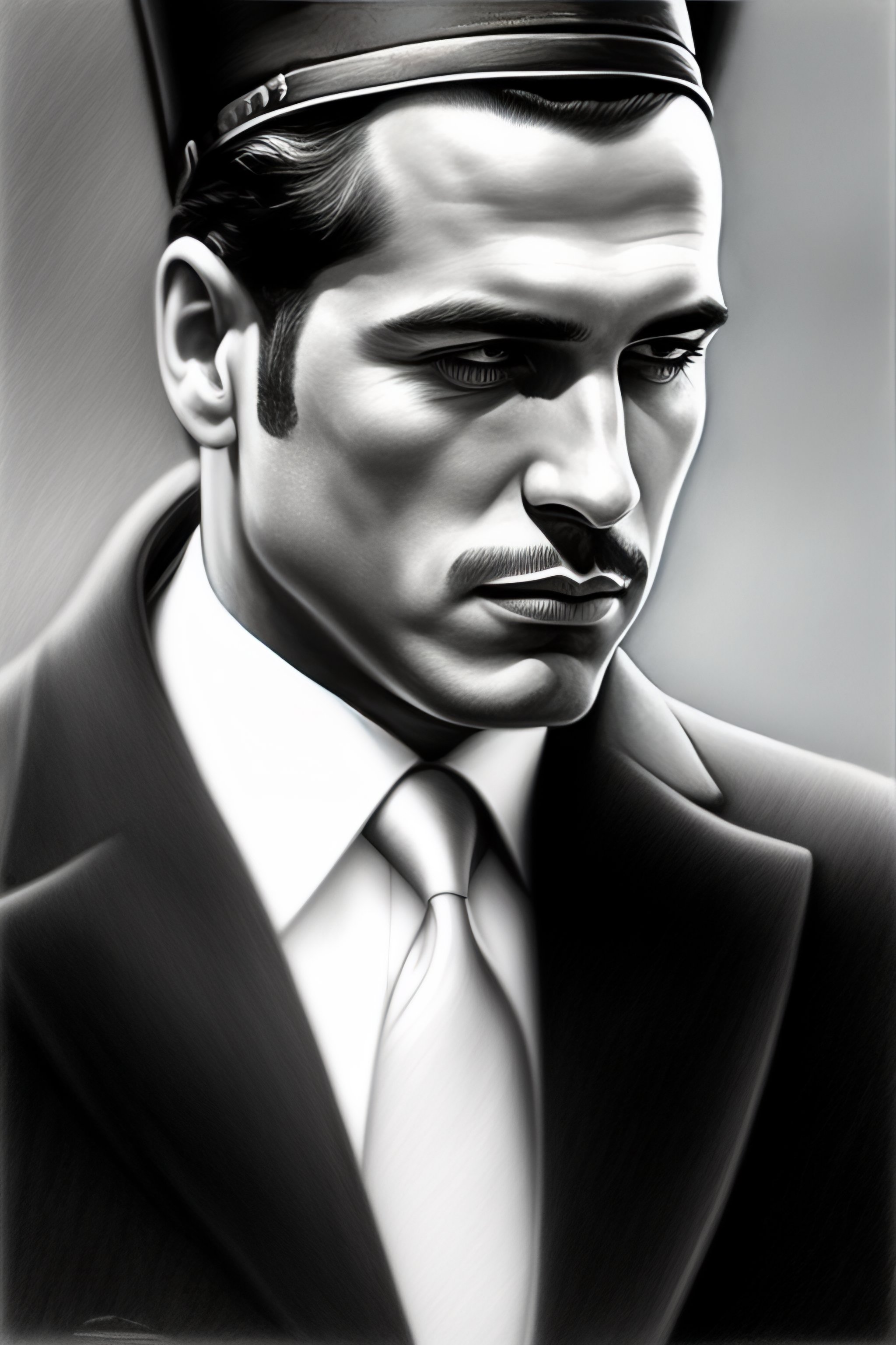 Lexica - Pencil sketch of a mafia boss in Brooklyn New york