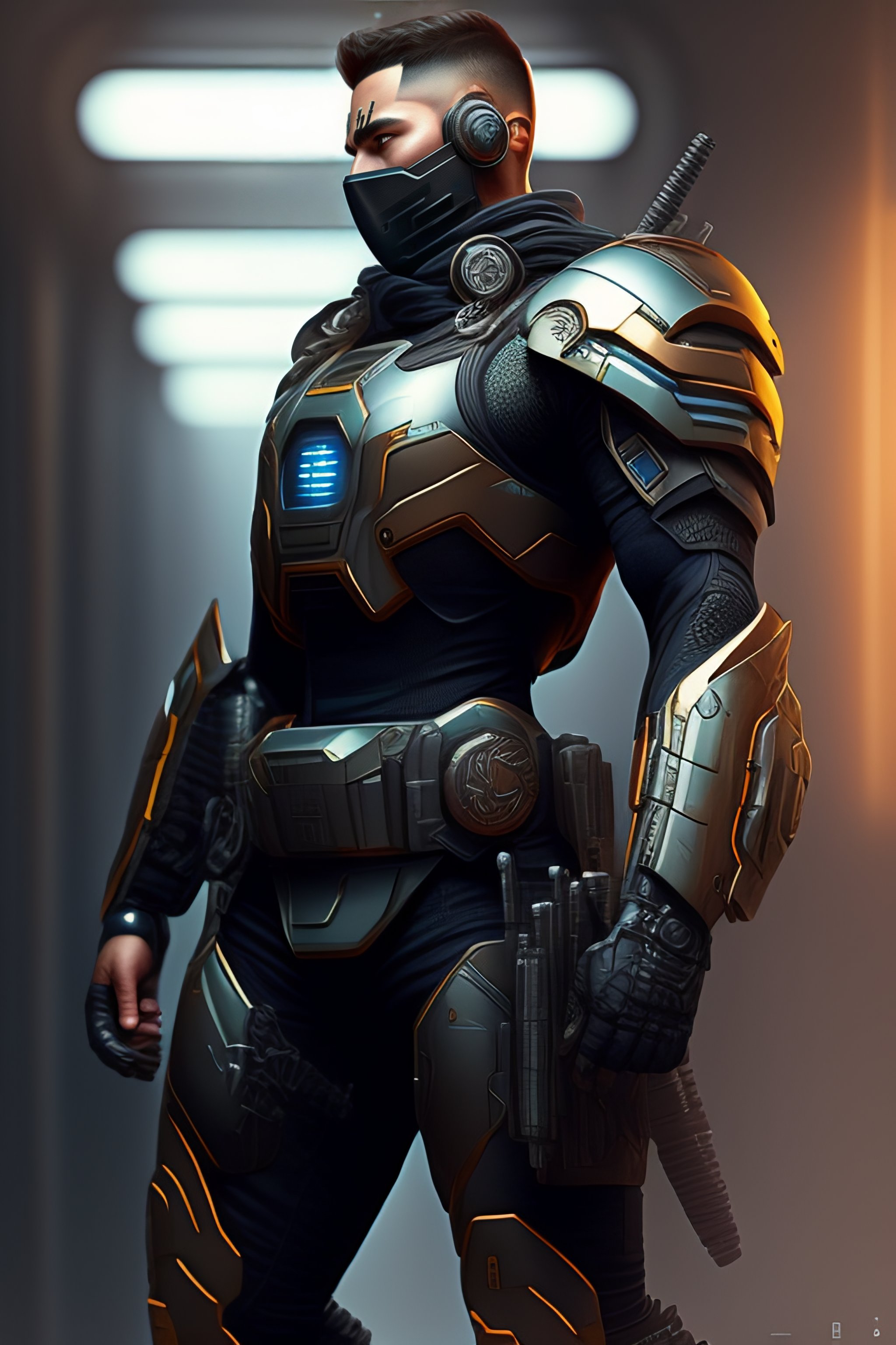 Lexica - Cybernetic soldier, advanced prosthetics, armed with energy ...