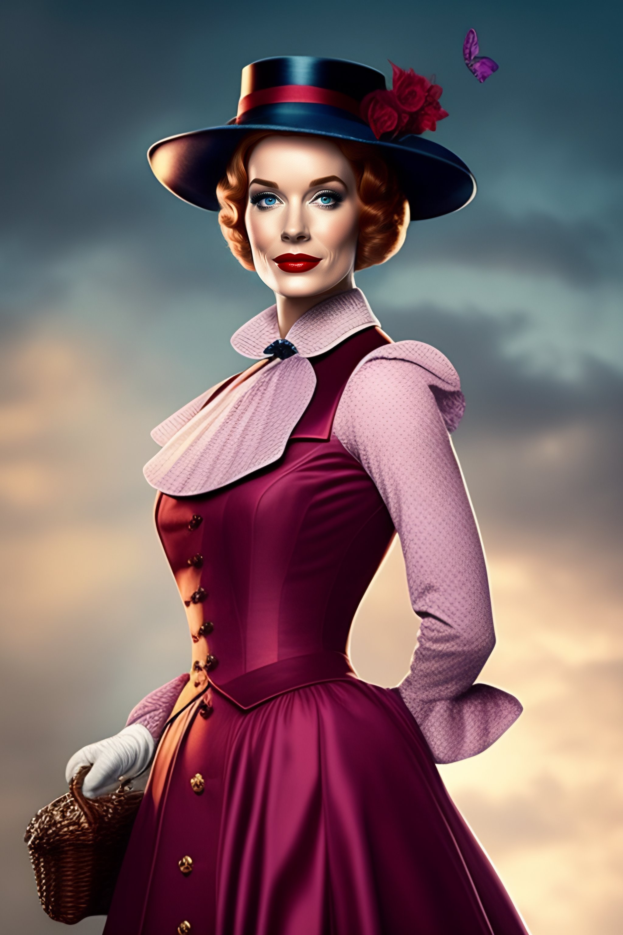 Lexica - A combination of christina hendricks and julie andrews as mary ...