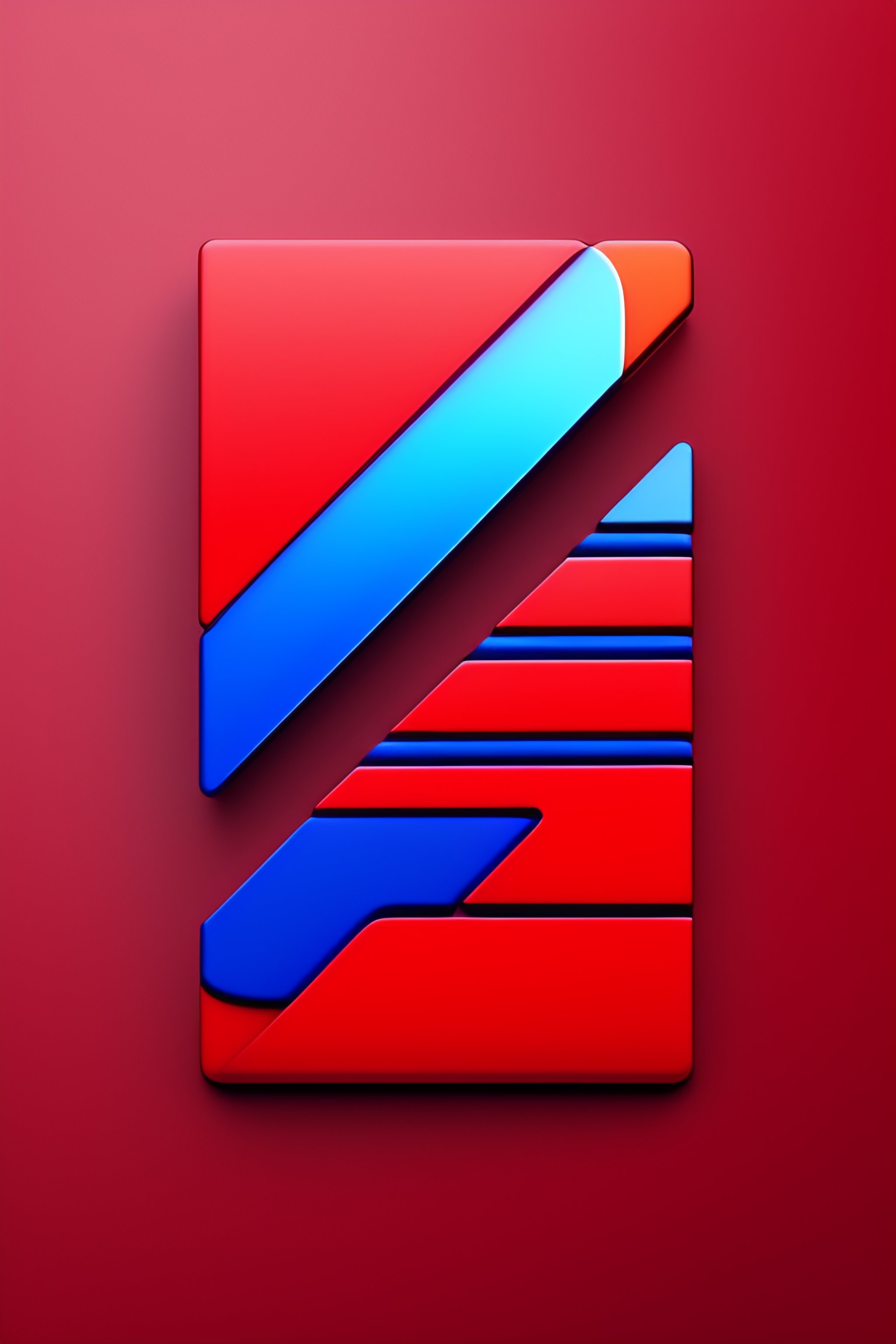 Lexica - R letter , red and blue, logotype, gradient