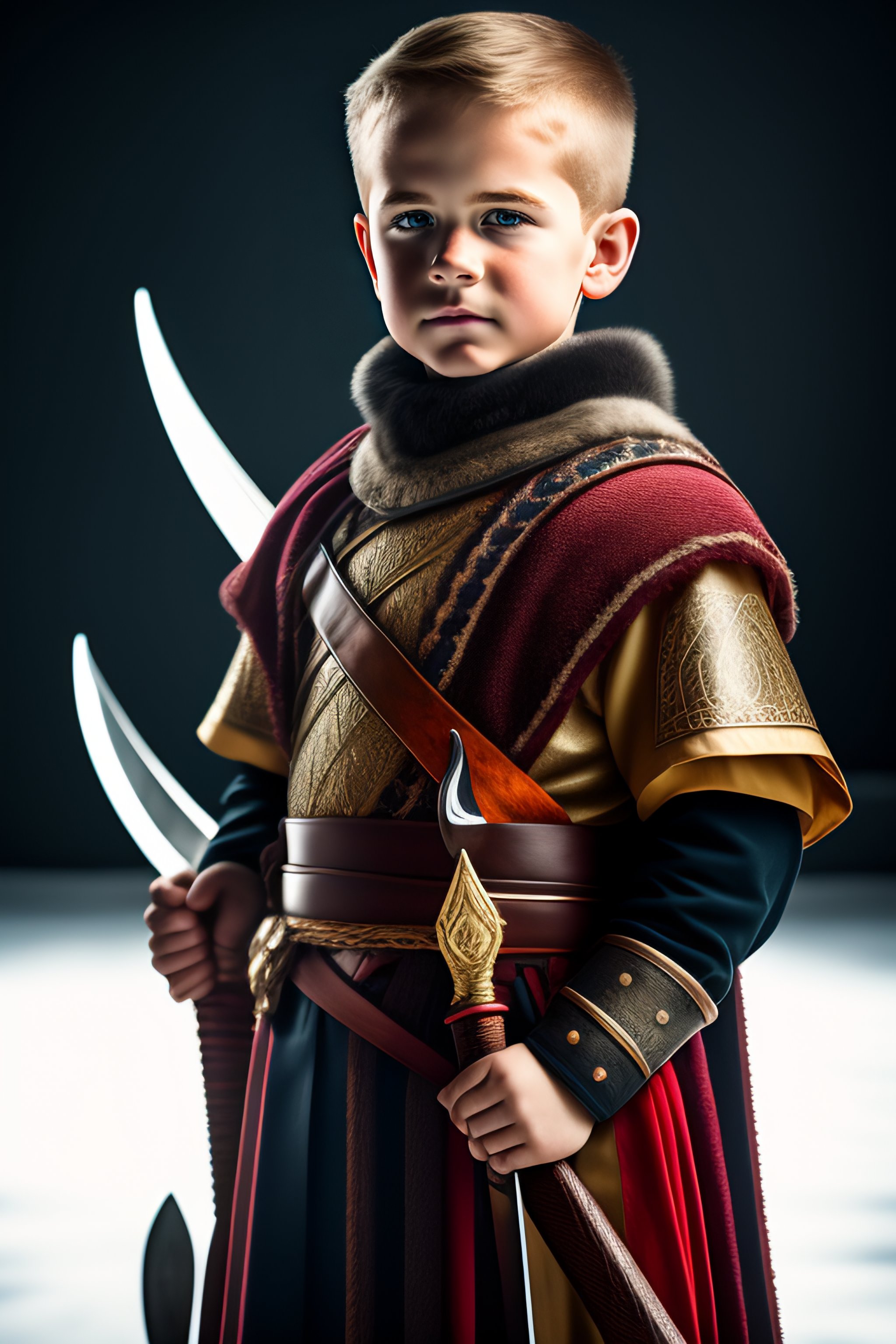 Lexica - Portrait of a Viking boy with a sword, natural lighting, 8k ...