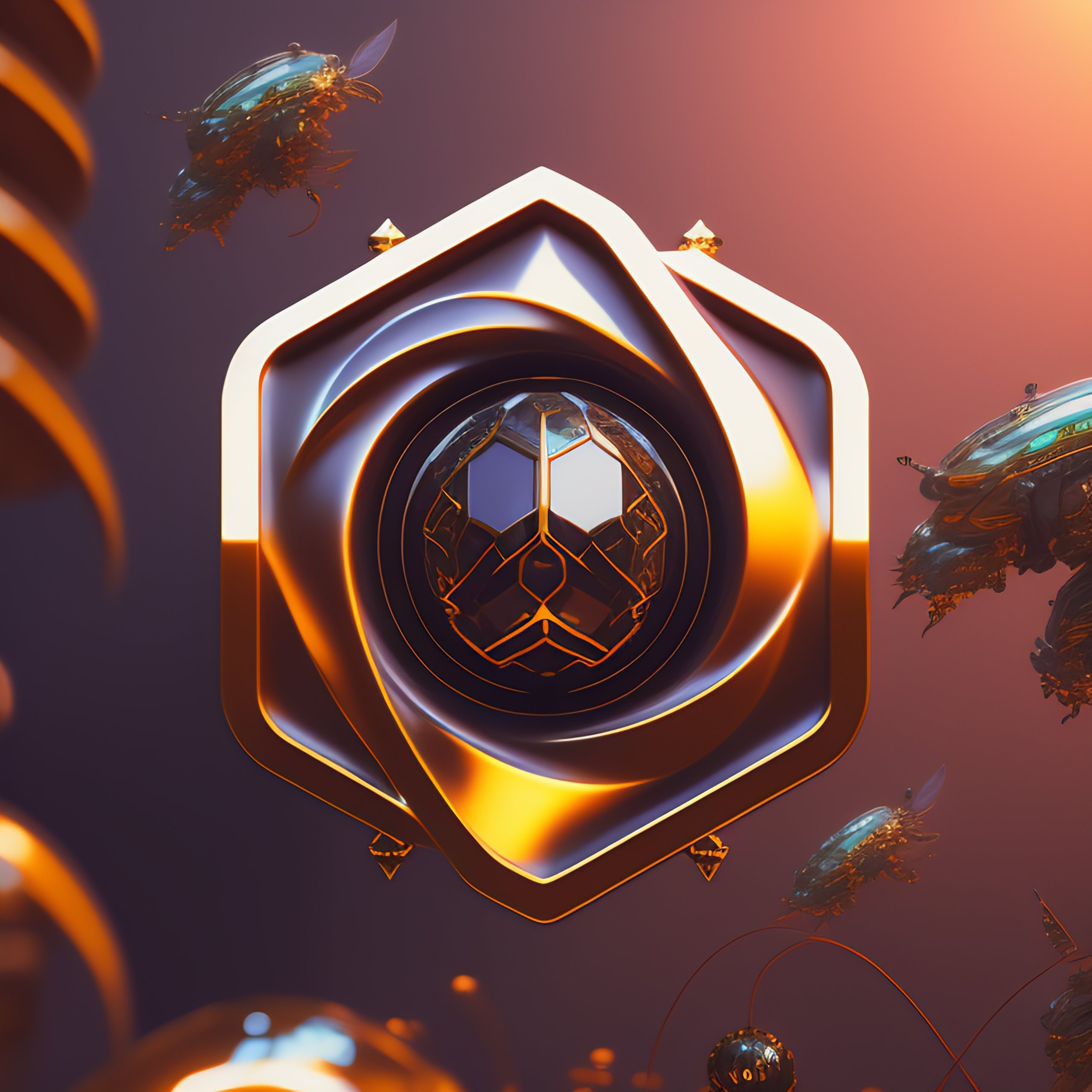 Lexica - Cyber punk, oni mask, 3 d render beeple, compound eye of ...