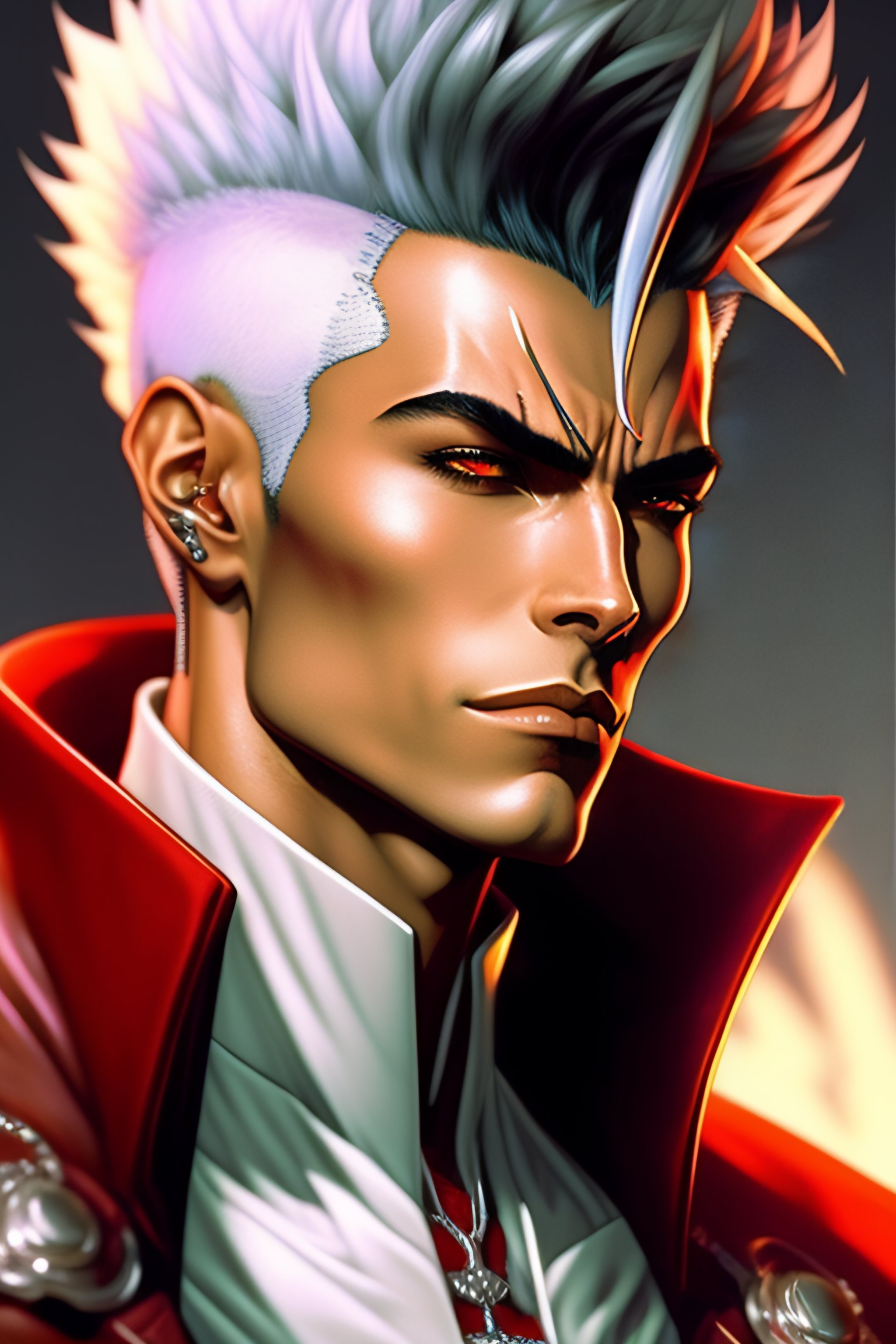 Lexica - Vash from Trigun, cyber cowboy, close up, concept art, highly ...