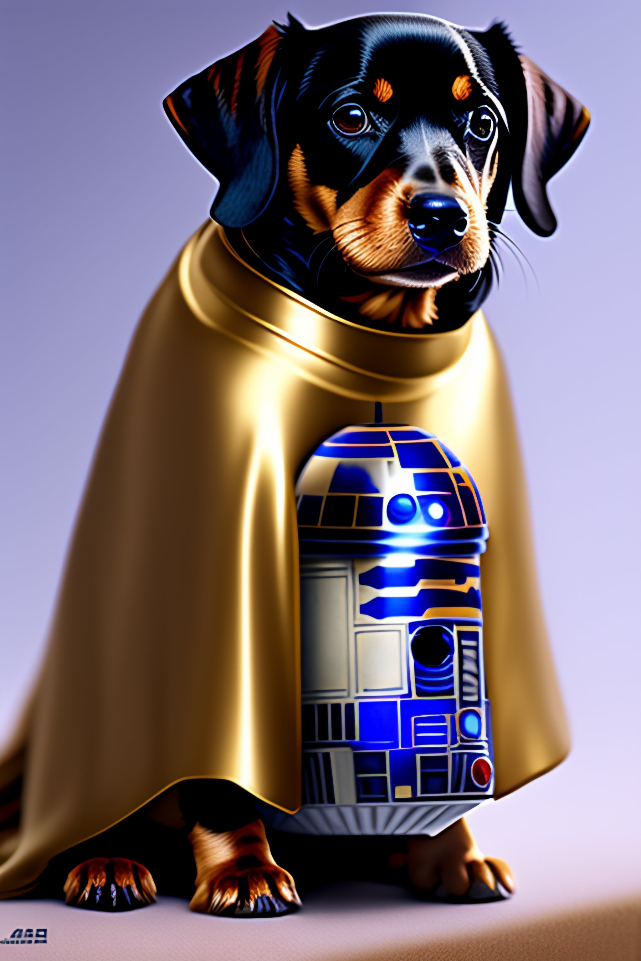 Lexica - Star Wars scene artificial intelligence a small black and ...