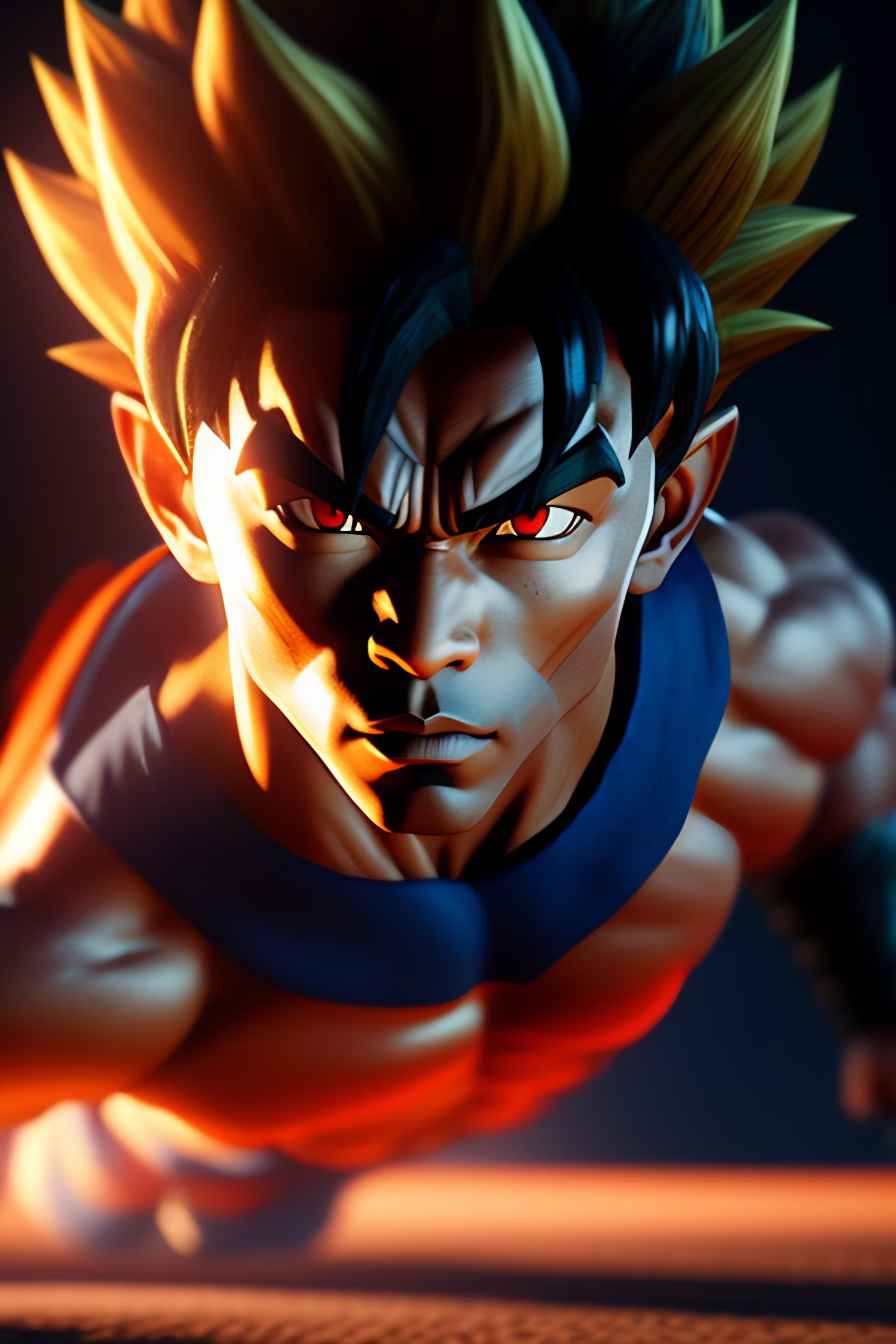 Lexica - Goku doing push ups with a stick, ultra realistic, concept art ...