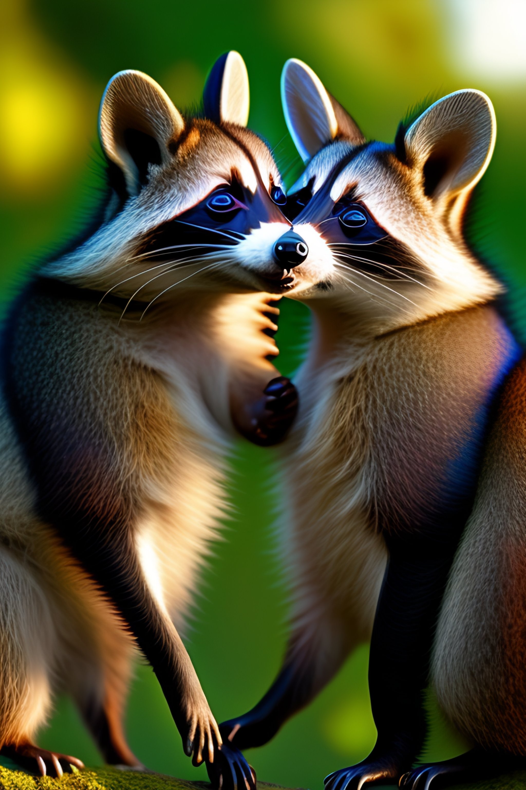 Lexica - Two racoons kissing