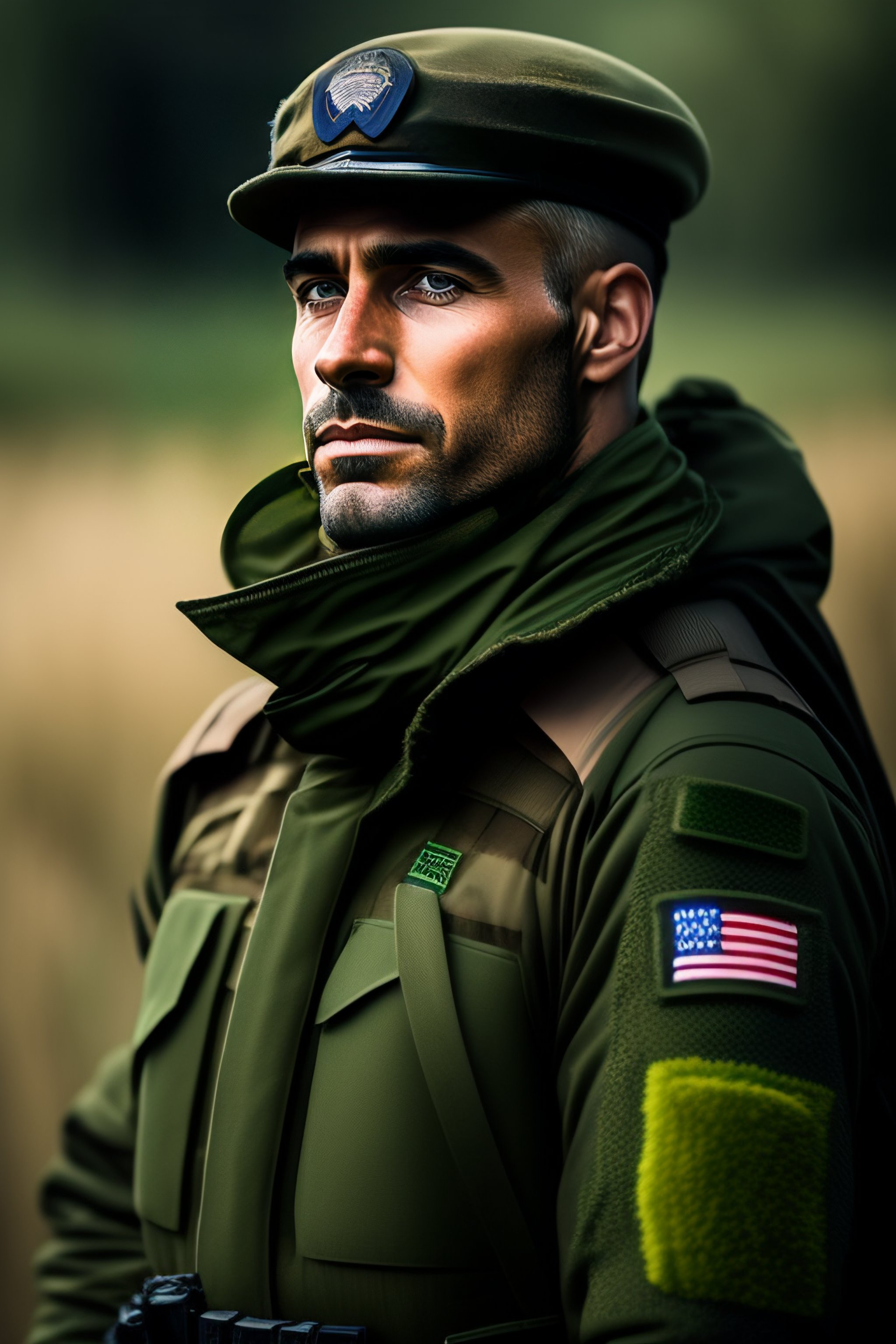 Lexica - Portrait of a human characterized Belgian malinois wearing a ...