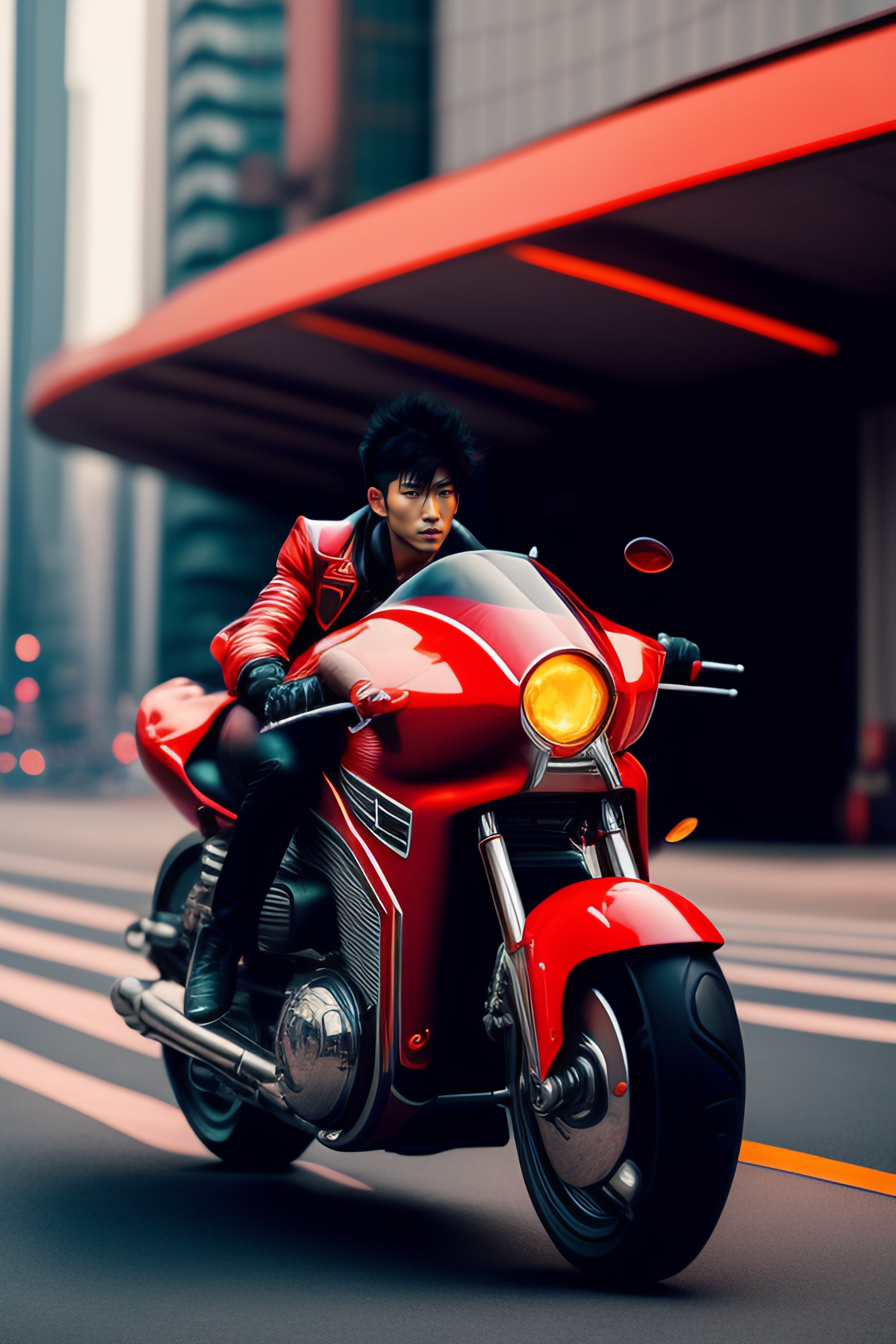 Lexica - Shotaro Kaneda futuristic high-tech motorcycle from akira, post apocalyptic Neo Tokio ...
