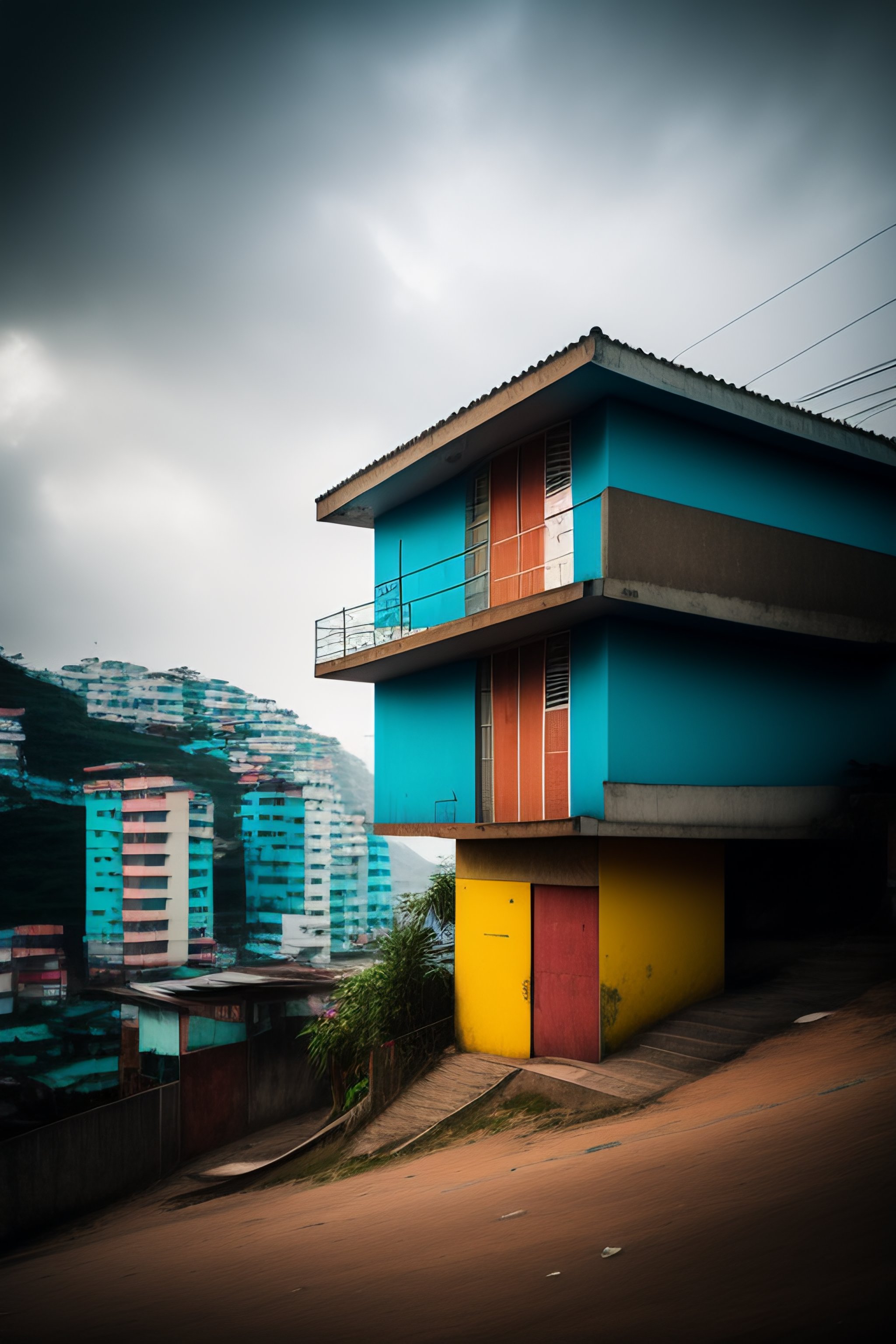 Lexica - Photography, Portrait, 30mm, favela, modernist architecture