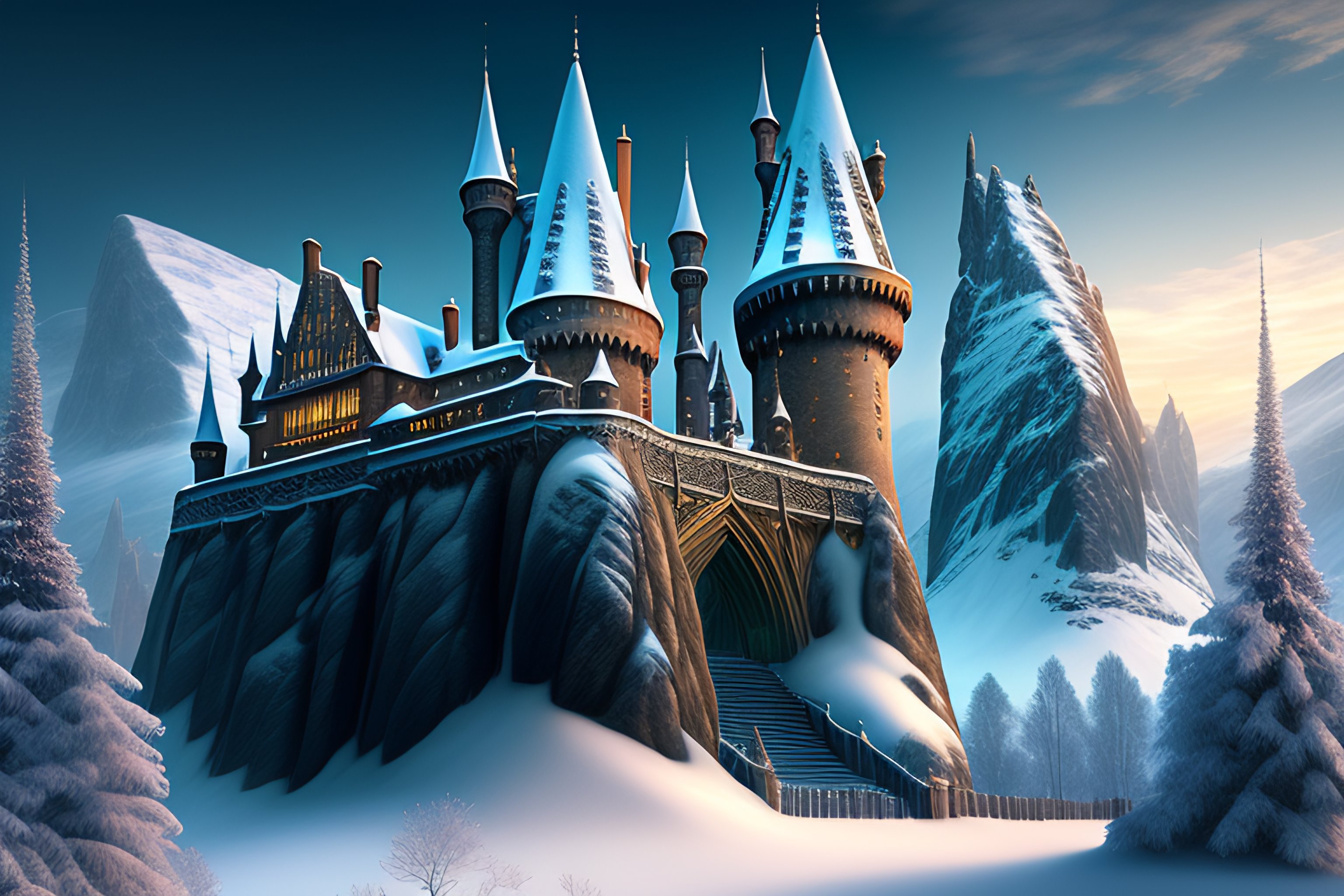 Lexica - A beautiful and highly detailed matte painting of a hogwarts ...