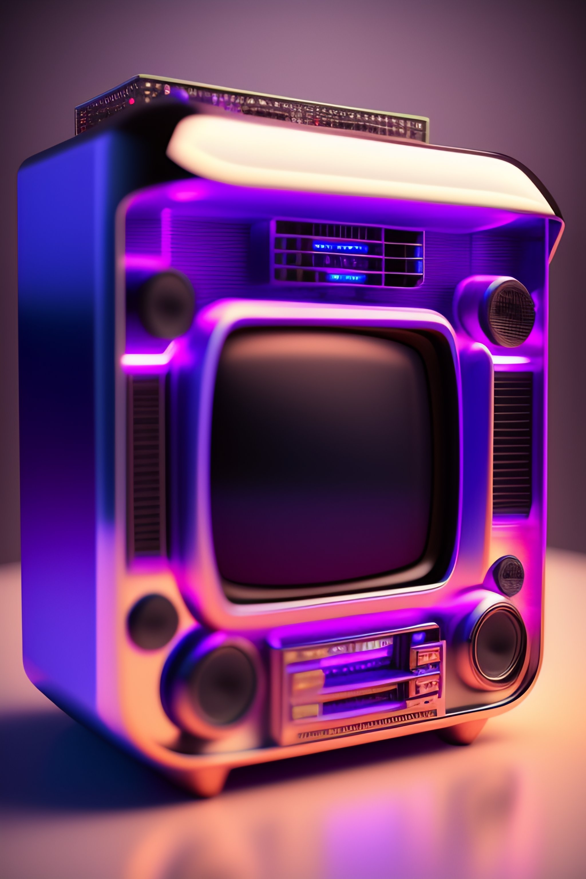 Lexica - Vintagetelevision, 1990s, c4d render, vaporwave, product ...