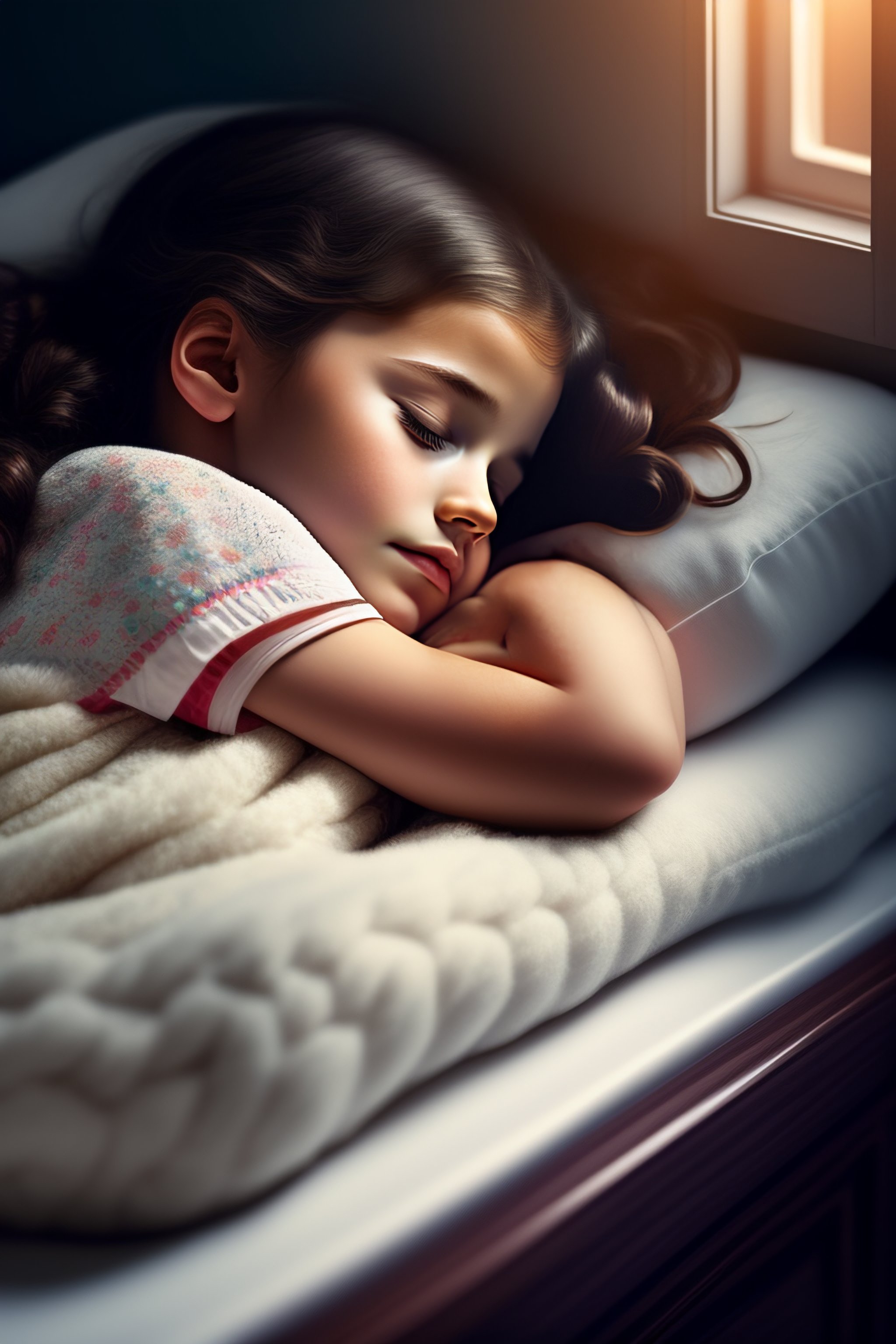 Lexica - Beautiful young girl sleeps sweetly