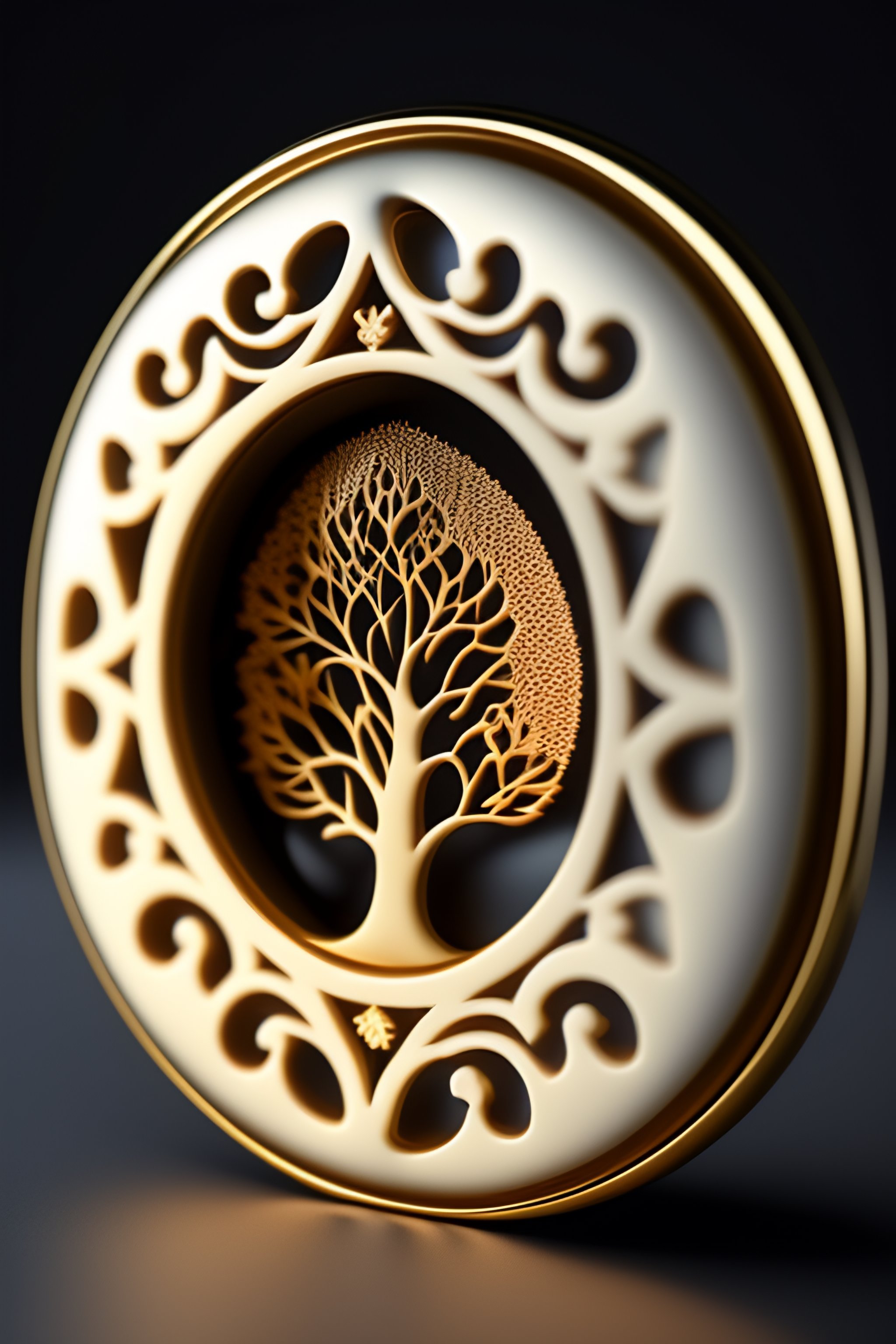 Lexica - The masterpiece of 3d print. Wall lifetree medallion-lighter ...