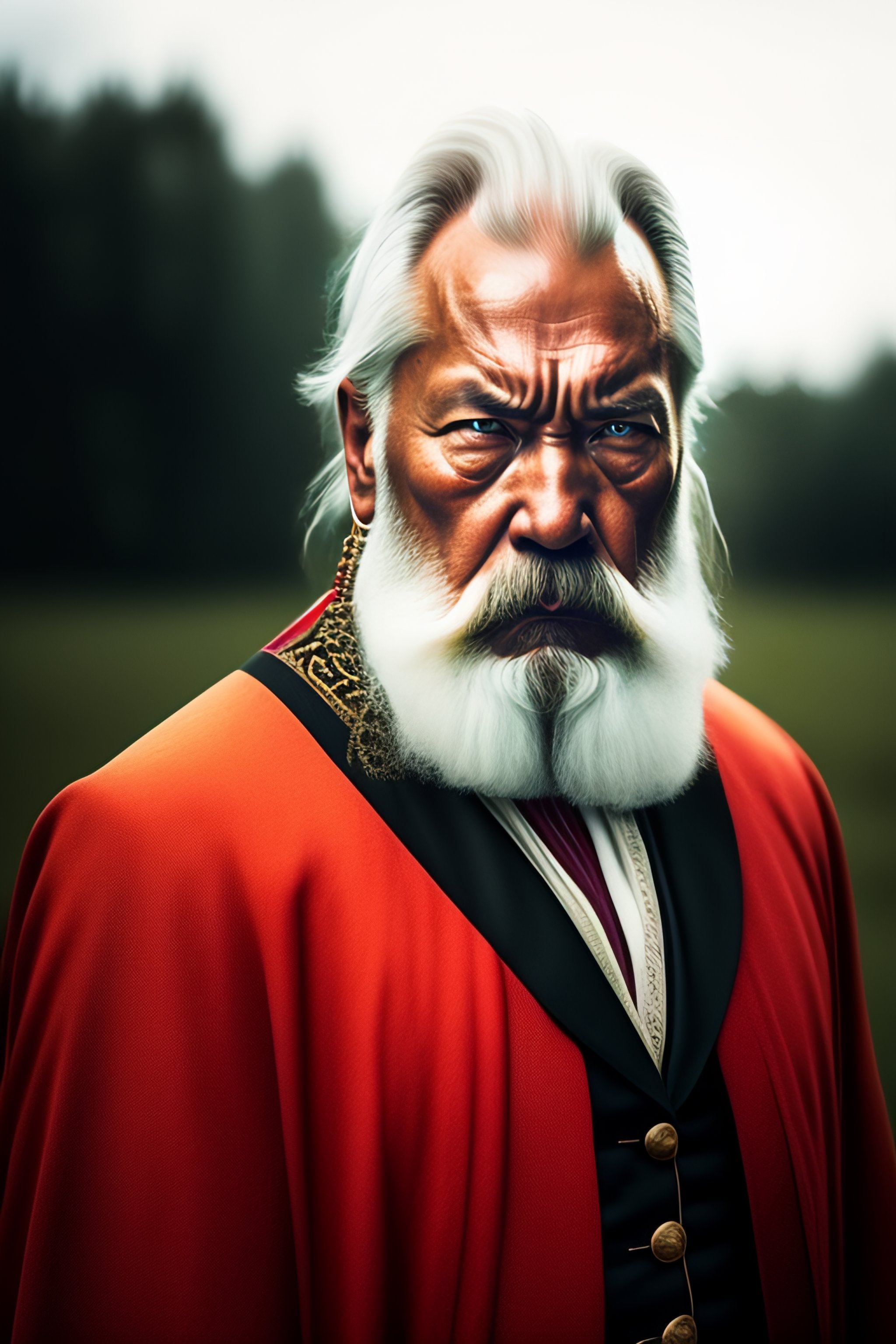 Lexica - A 50-years old scandinavian man in the year of 1700, angry face