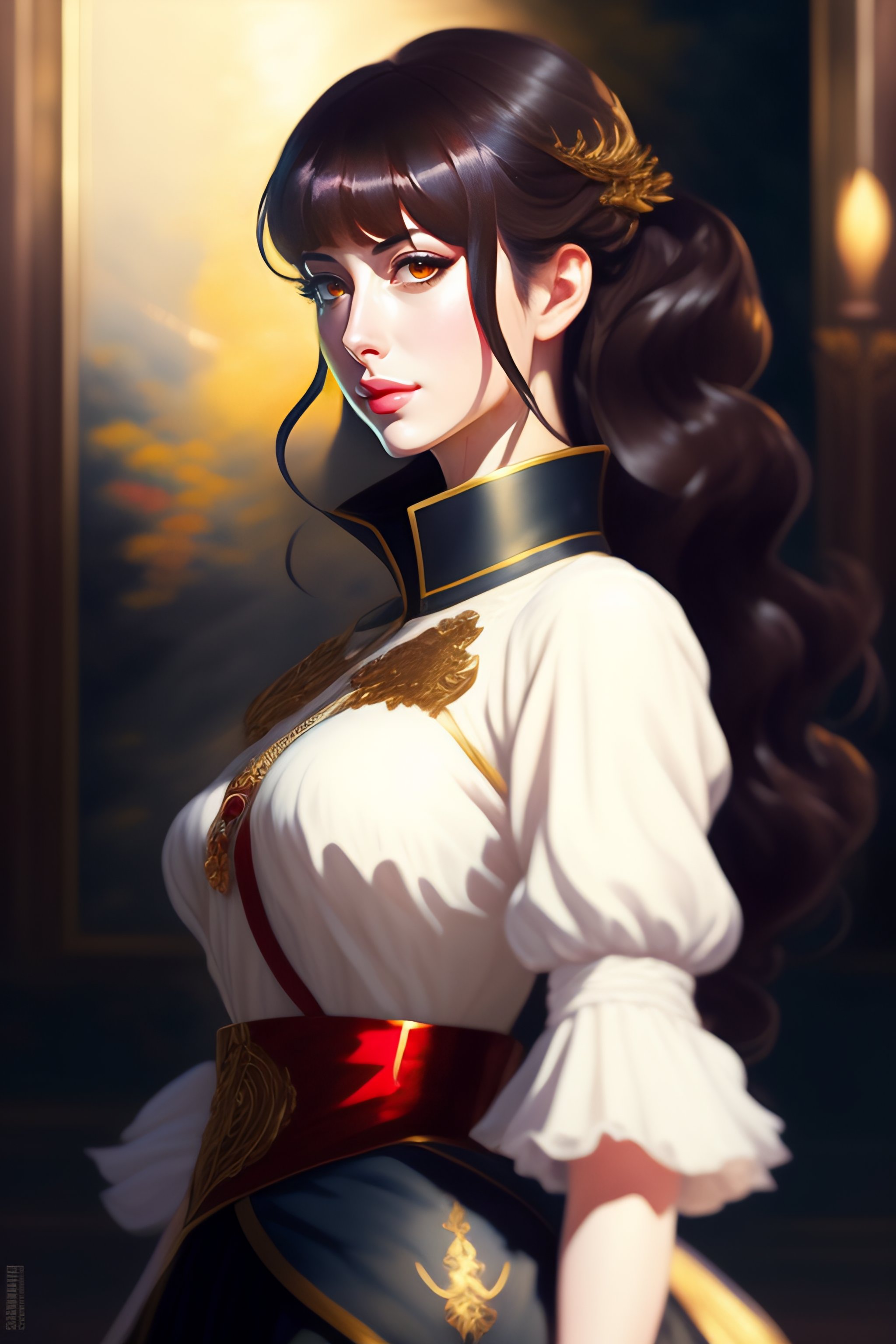 Lexica - Anne Hathaway, American actress, baroque oil painting anime ...