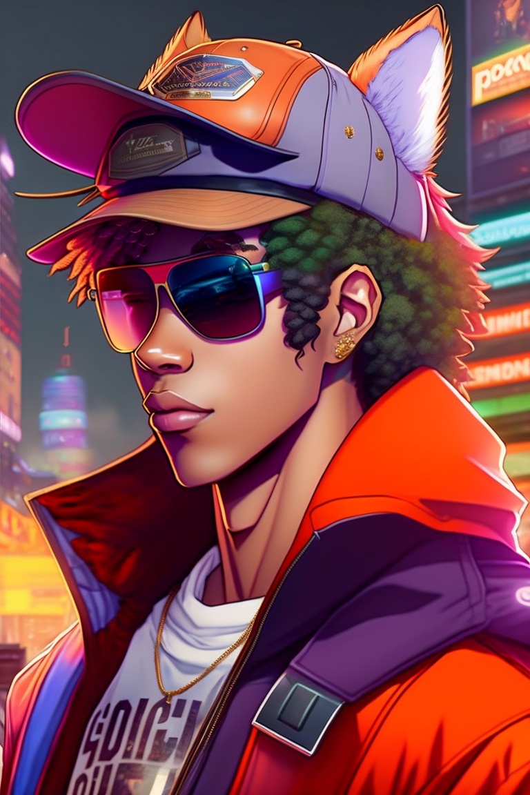 Lexica - 90"s anime style , Gangsta Fox , G Funk Gangsta Funk ah the hood