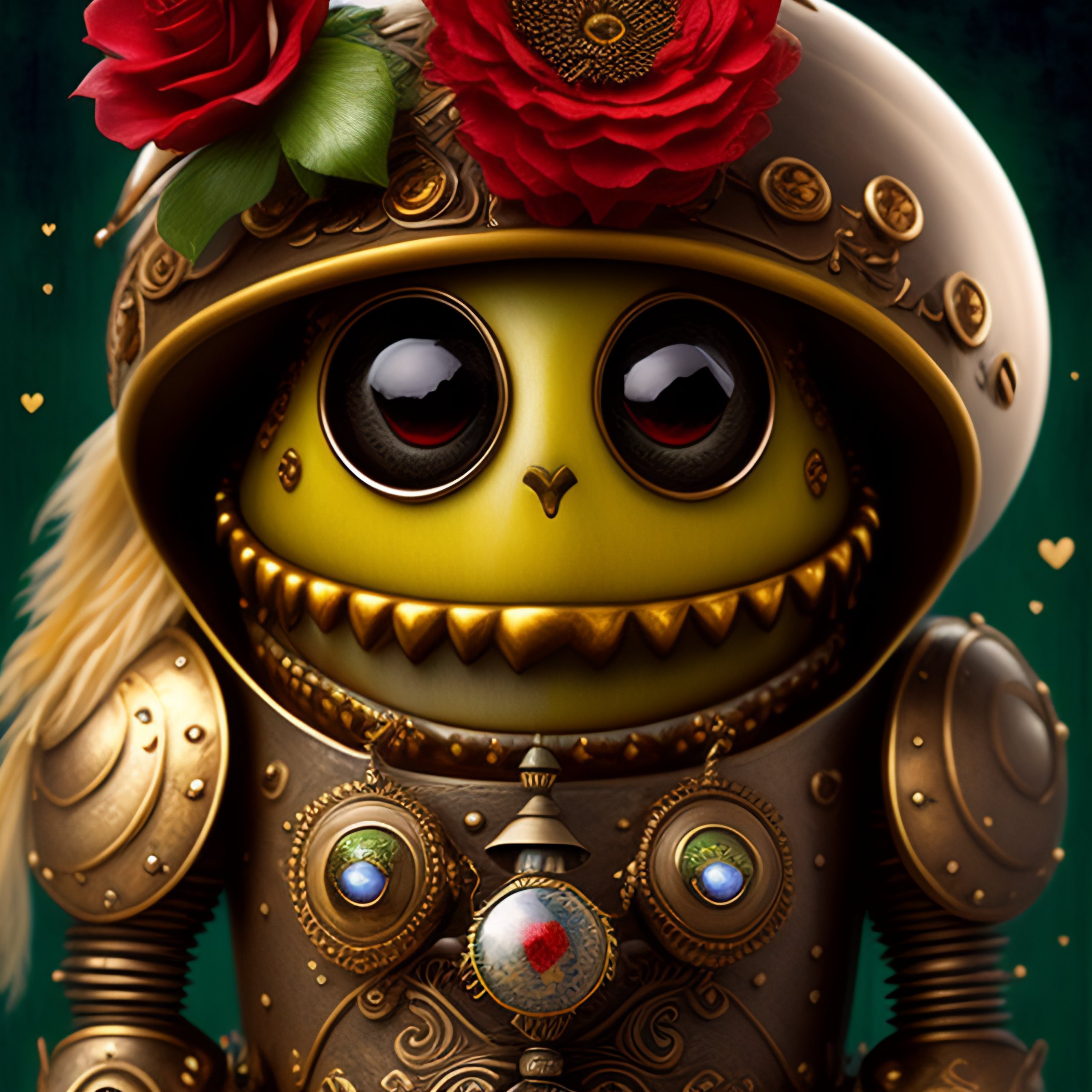 Lexica - Robot gnome monster antique valentines mixed media collage ...