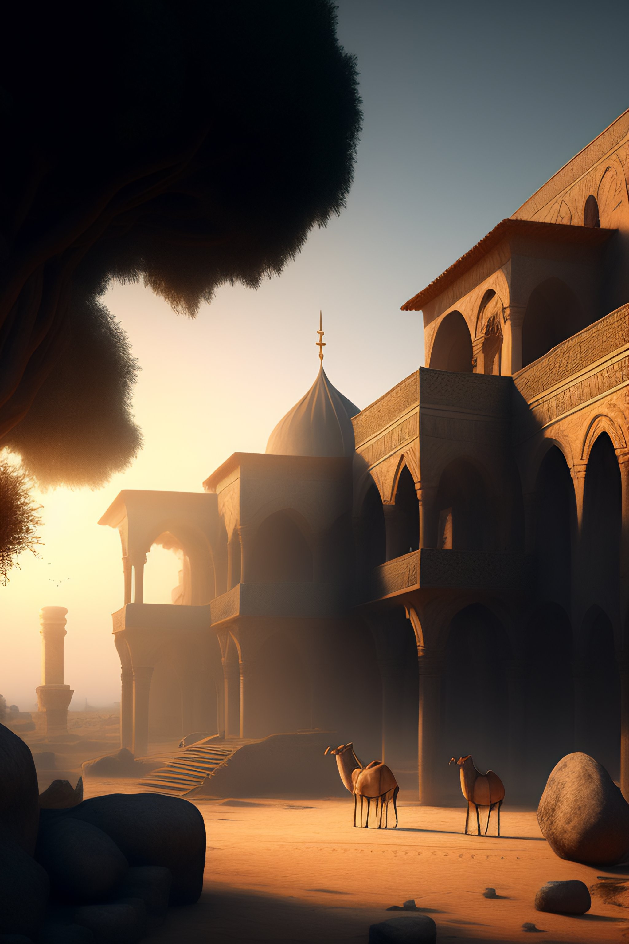 Lexica - Environment peaceful ancient Aleppo courtyard :: people ...