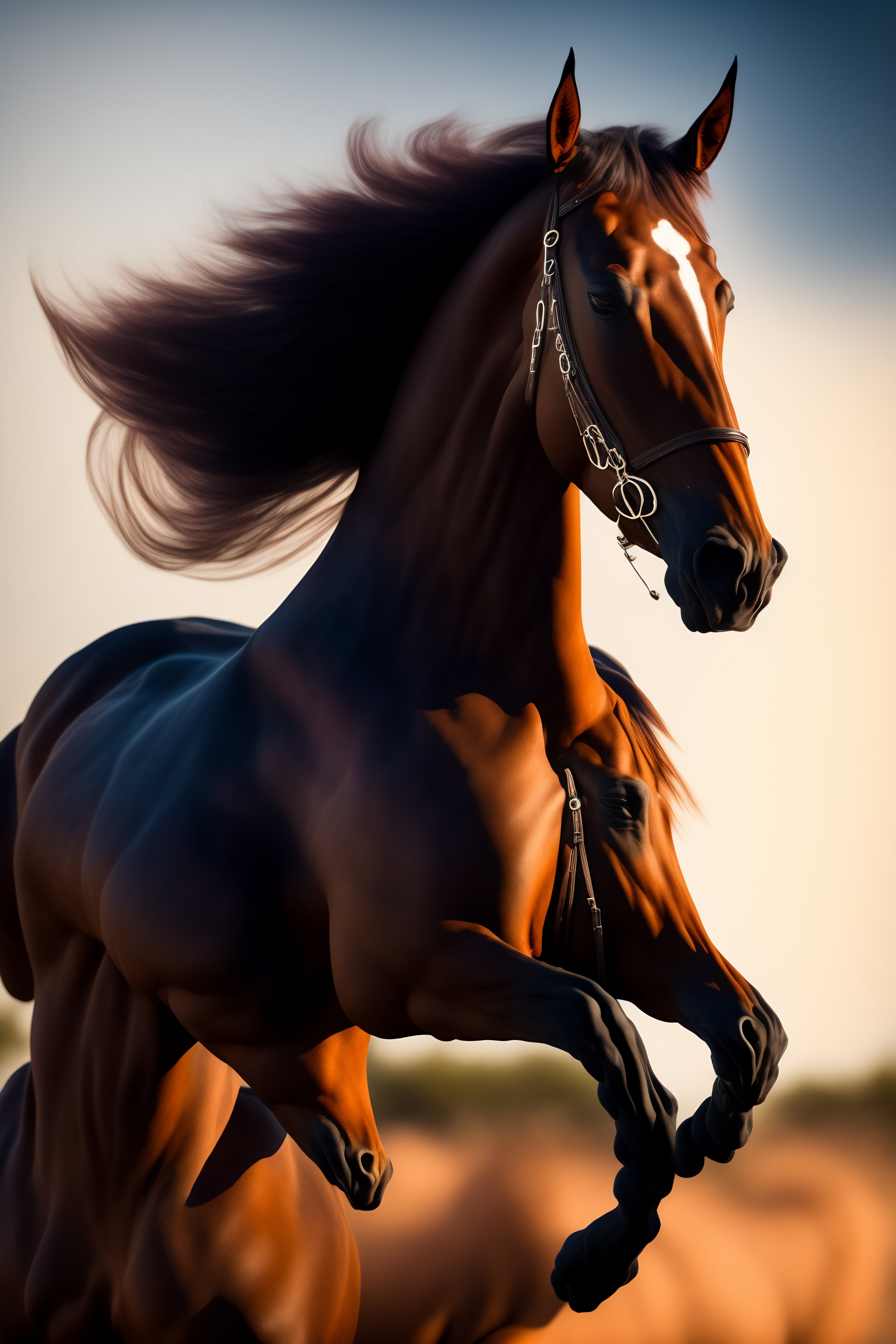 Lexica - Metaverse horse ruing fast