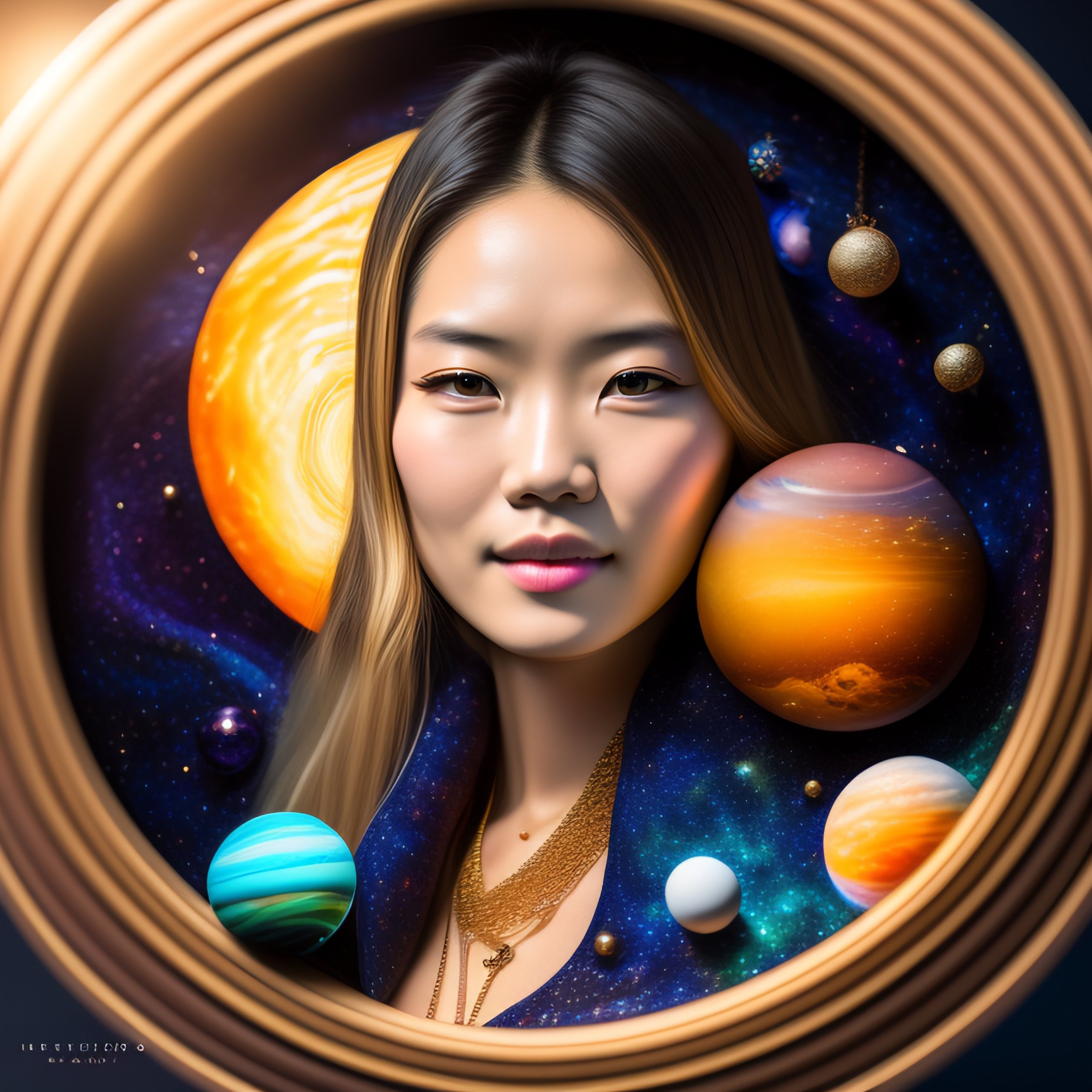 Lexica - Wlop style 18 years old girl beach, wearing a cosmic fabric ...