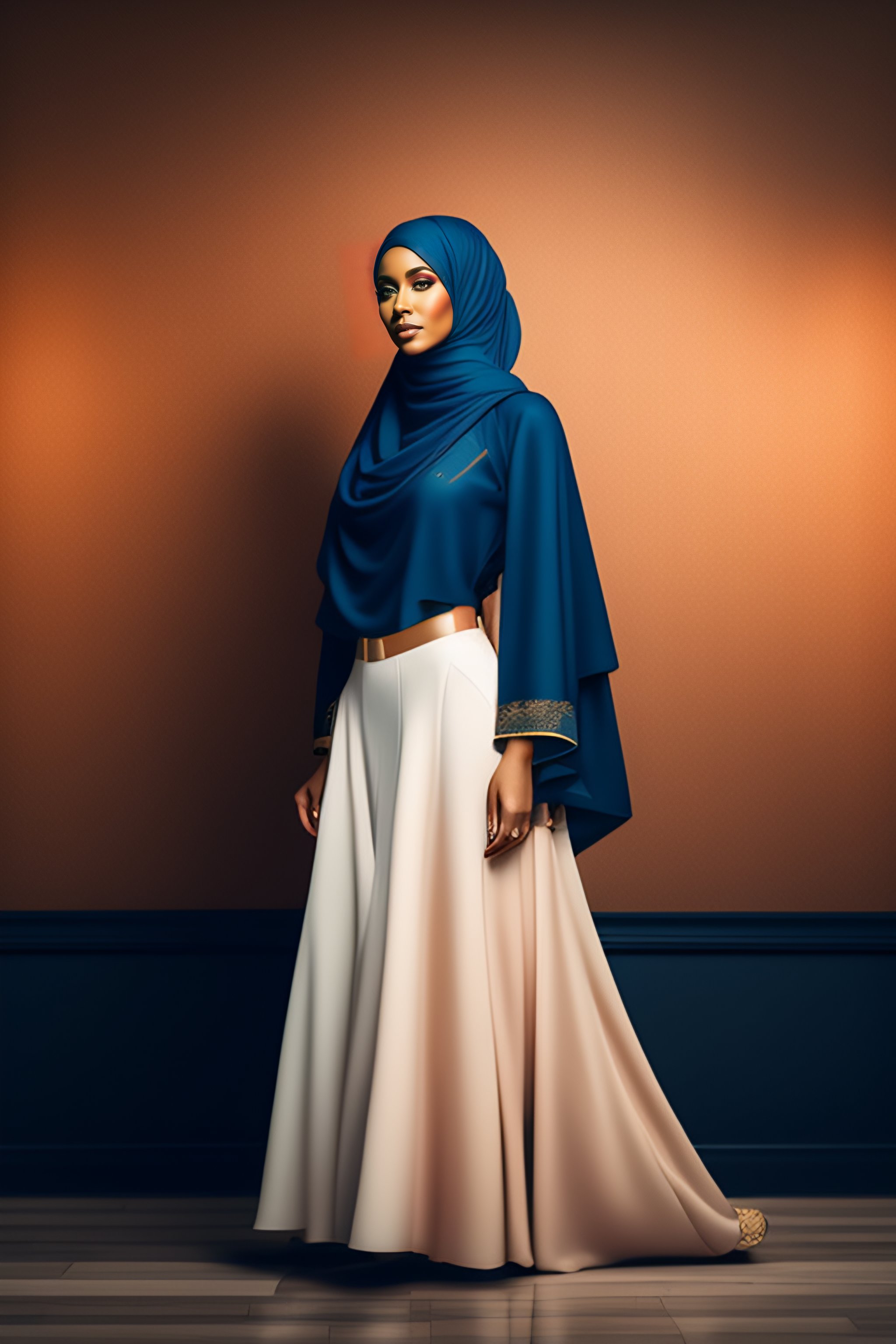 Lexica - A beautiful woman wearing hijab, full body