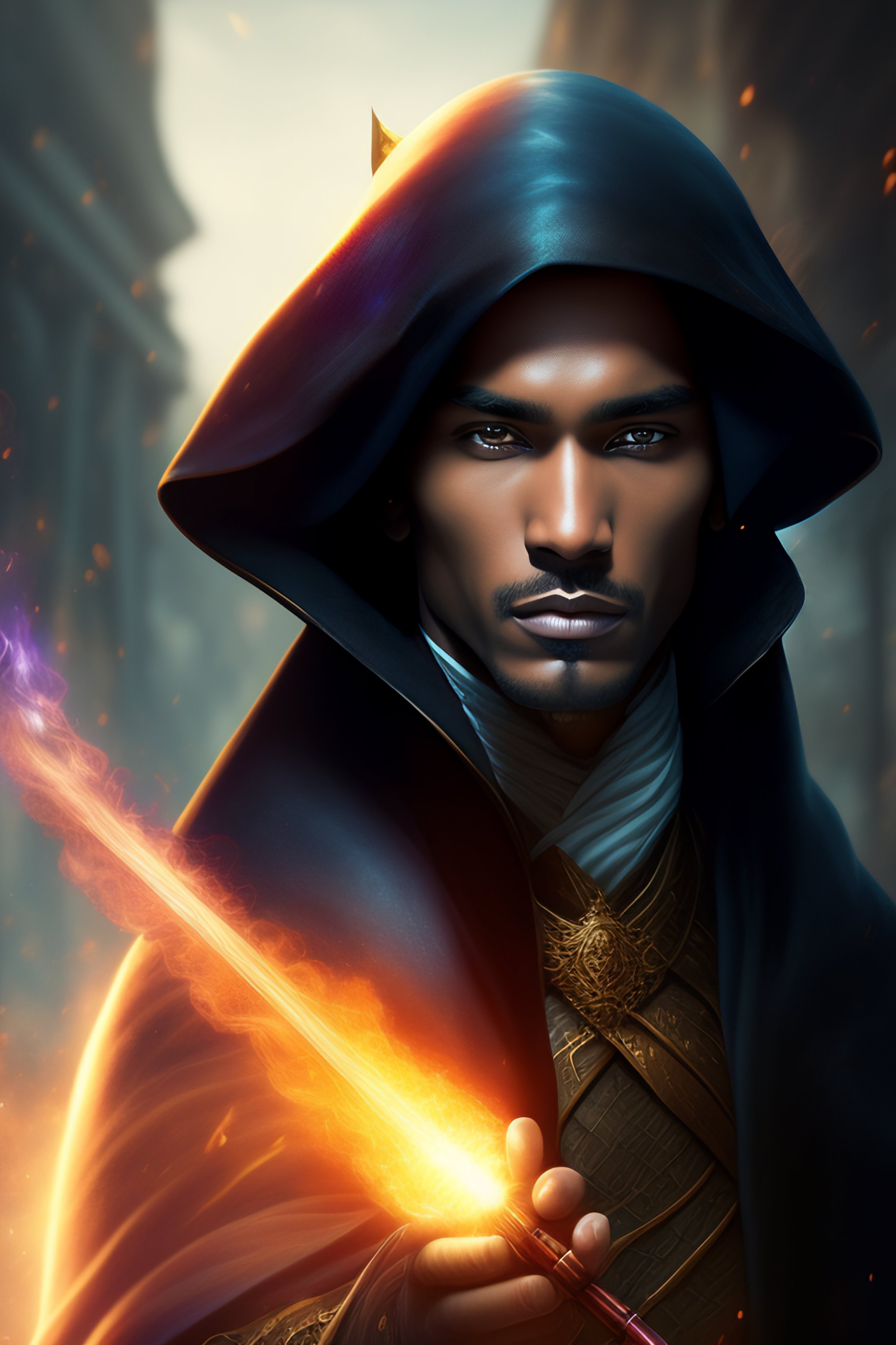 Lexica - Dark mage with wand