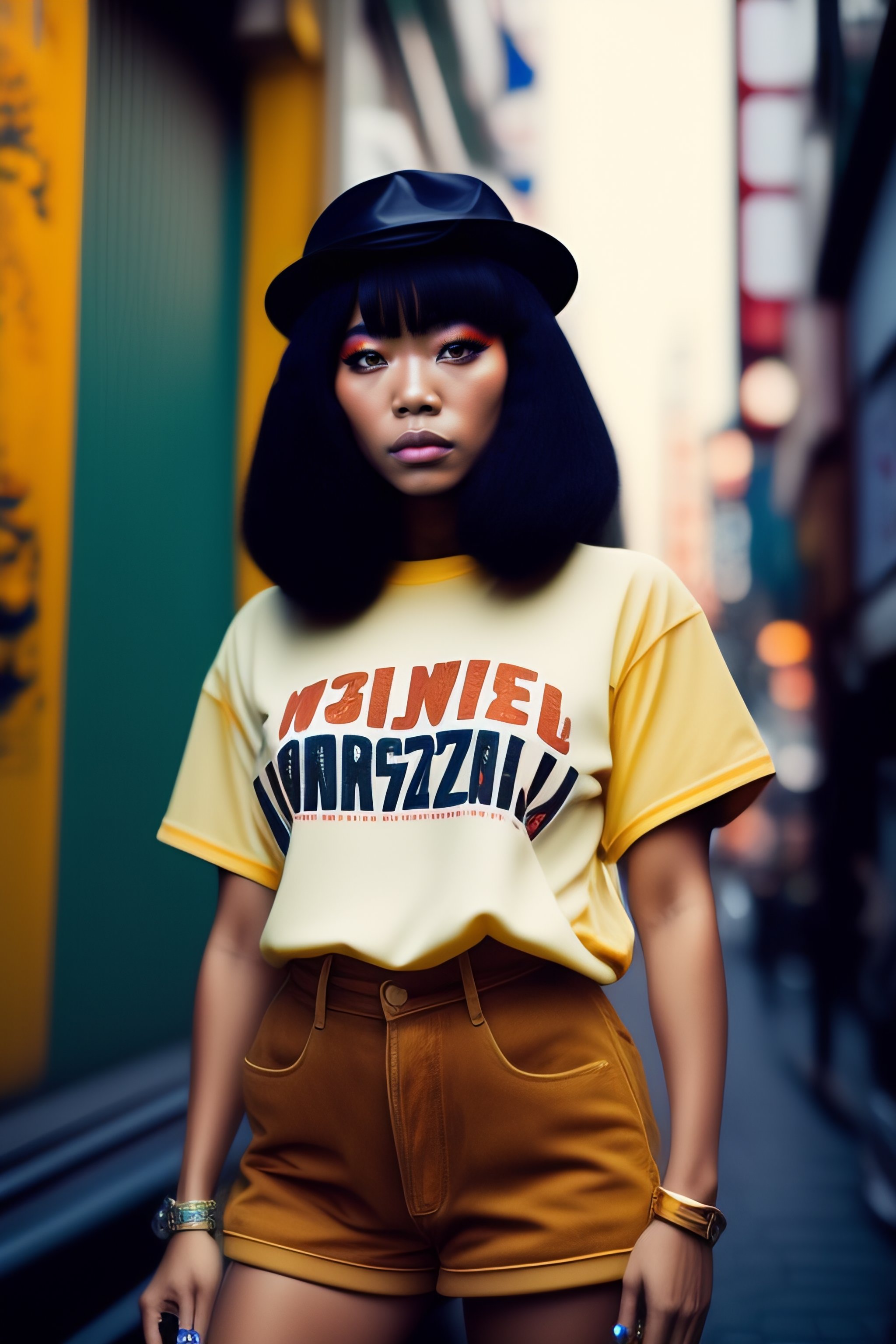 Lexica - Vintage 90's, gorillaz style, tokyo girl, full body