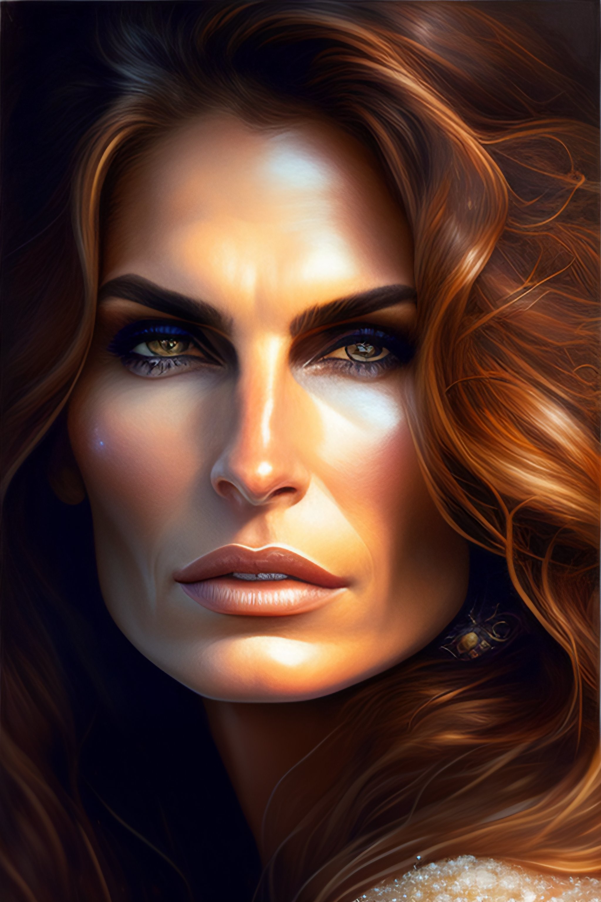 Lexica - Epic portrait, close-up, full face, aged woman, beautiful ...