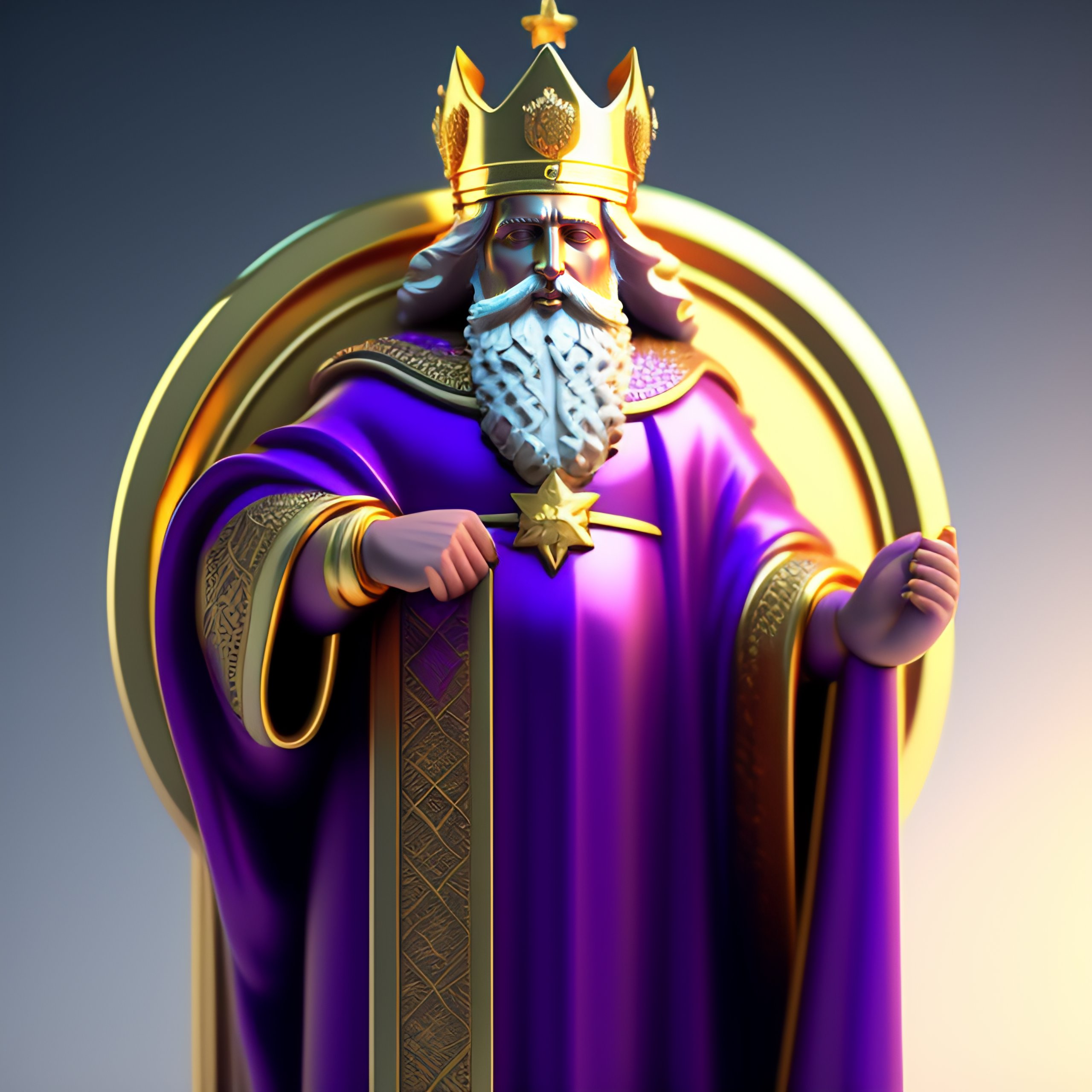 Lexica - Jewish ancient King, wearing a purple robe and a golden crown ...