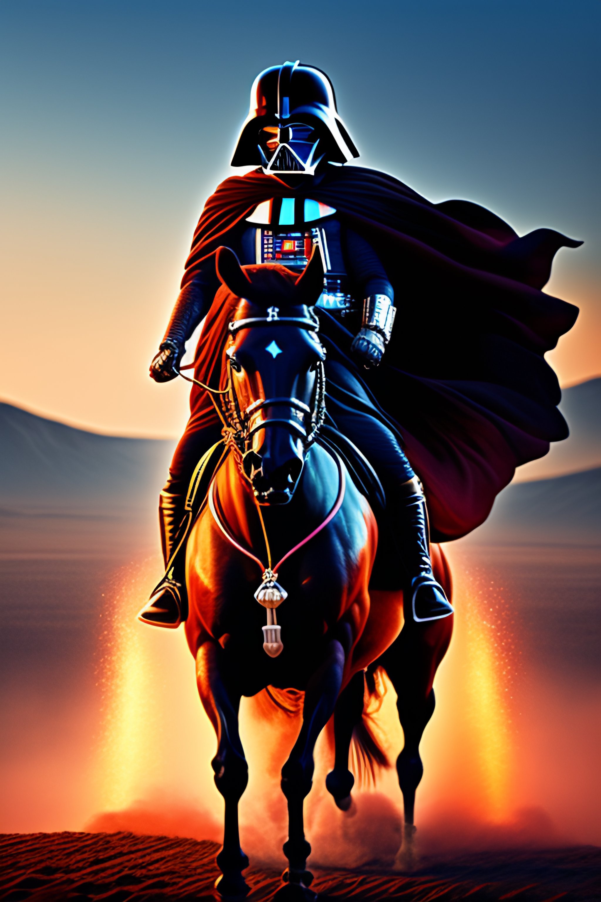 Lexica - Darth vader riding jar jar binks