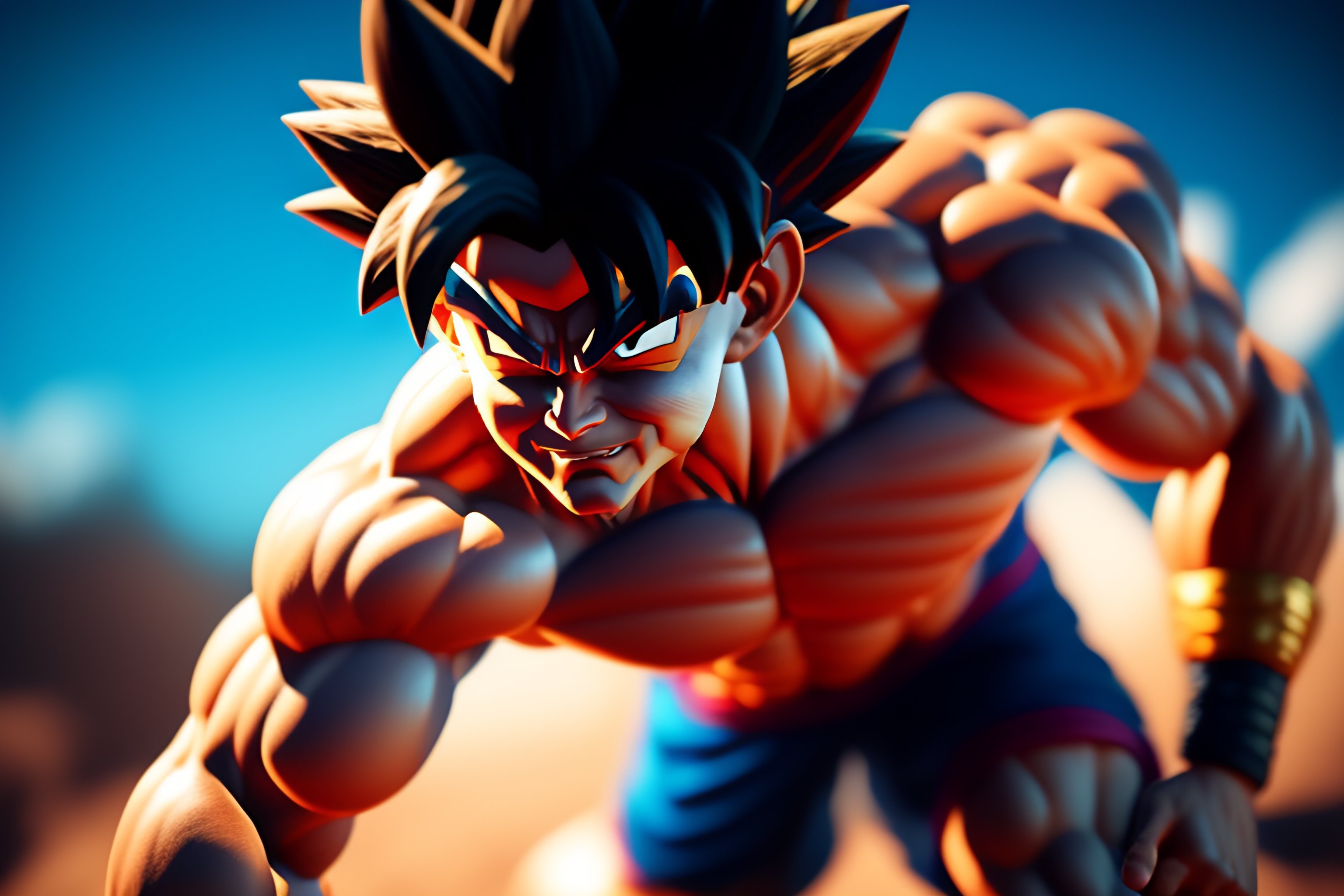 Lexica - Goku pushups on a stick, manga, ultra realistic, concept art ...