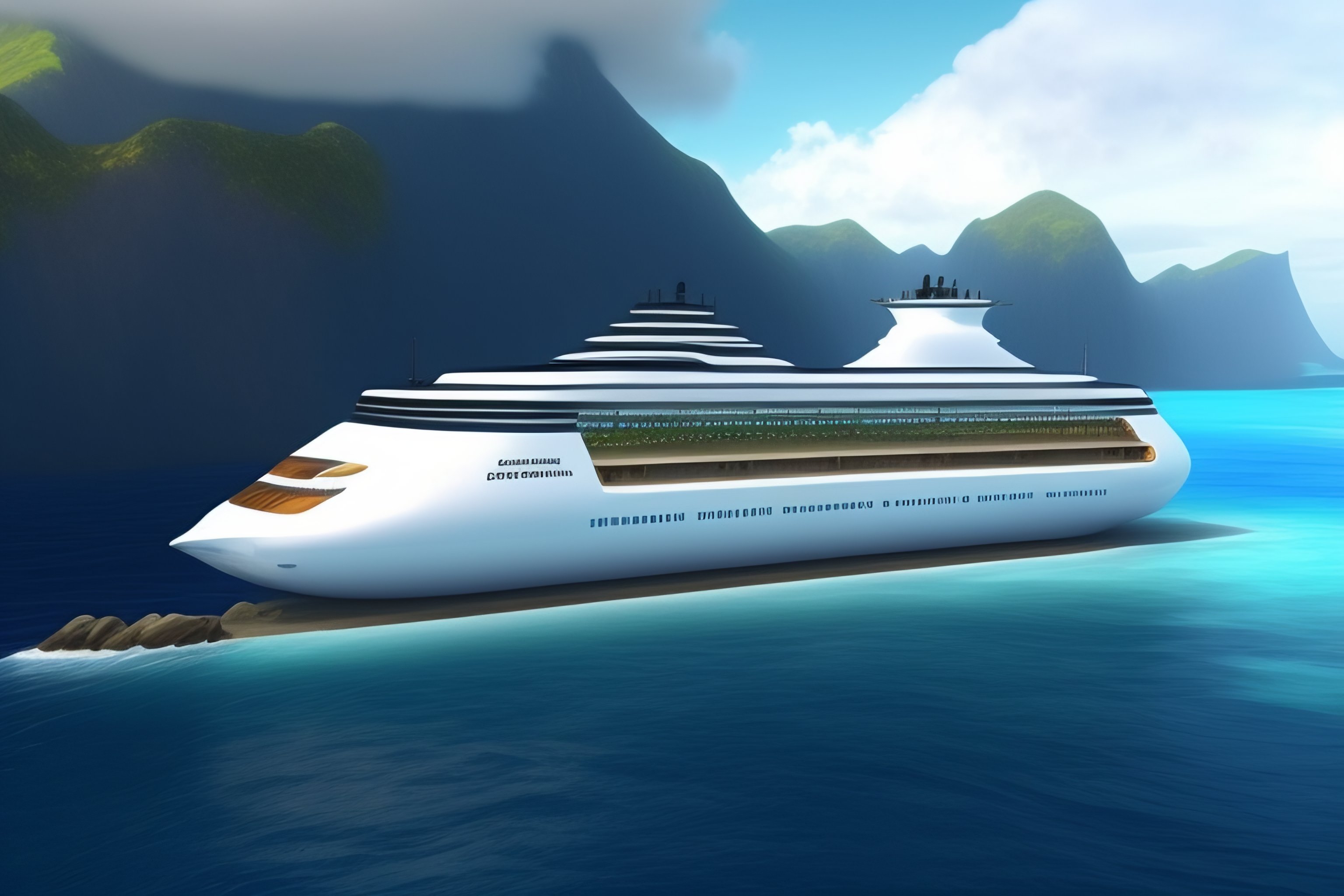 Lexica - Project of a small passenger ship for the islands, realistic ...