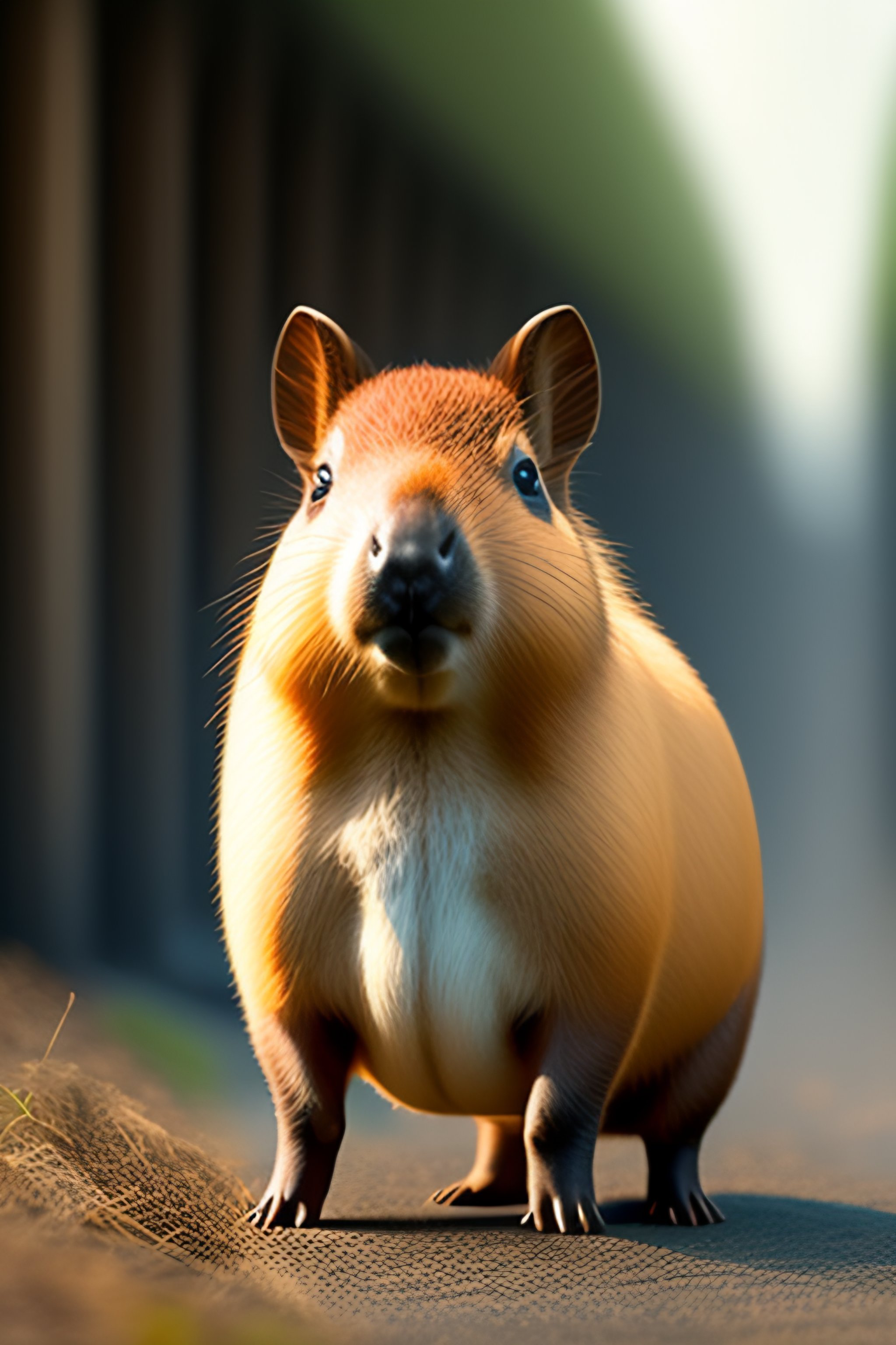 Lexica - Capybara with bad bunni hairstyle, a supreme tracksuit