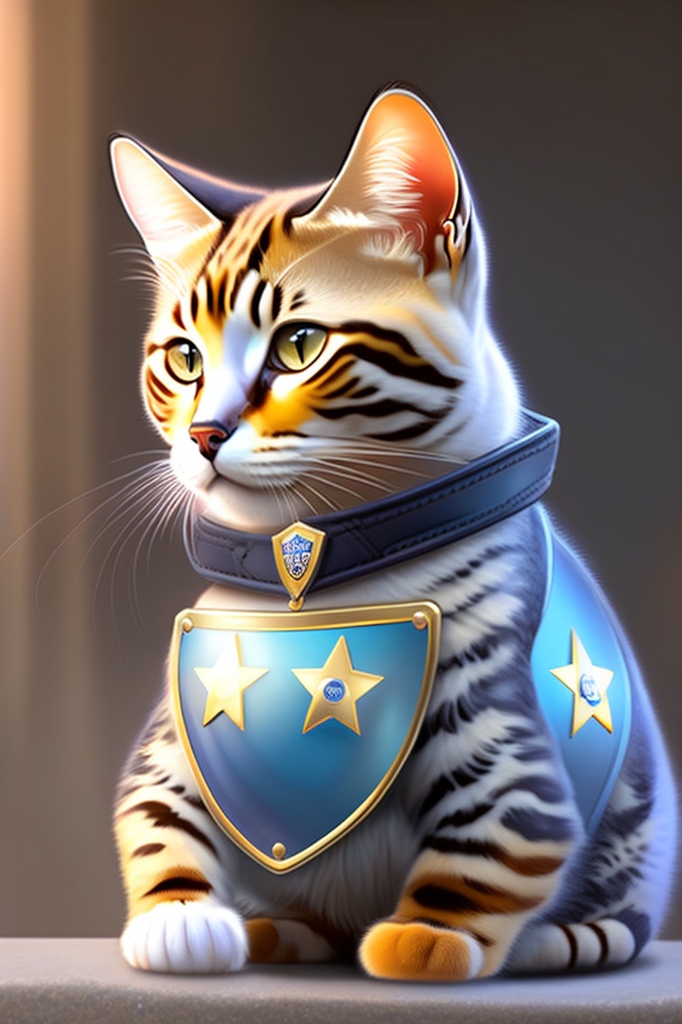 Lexica - Cat, police officer,sticker