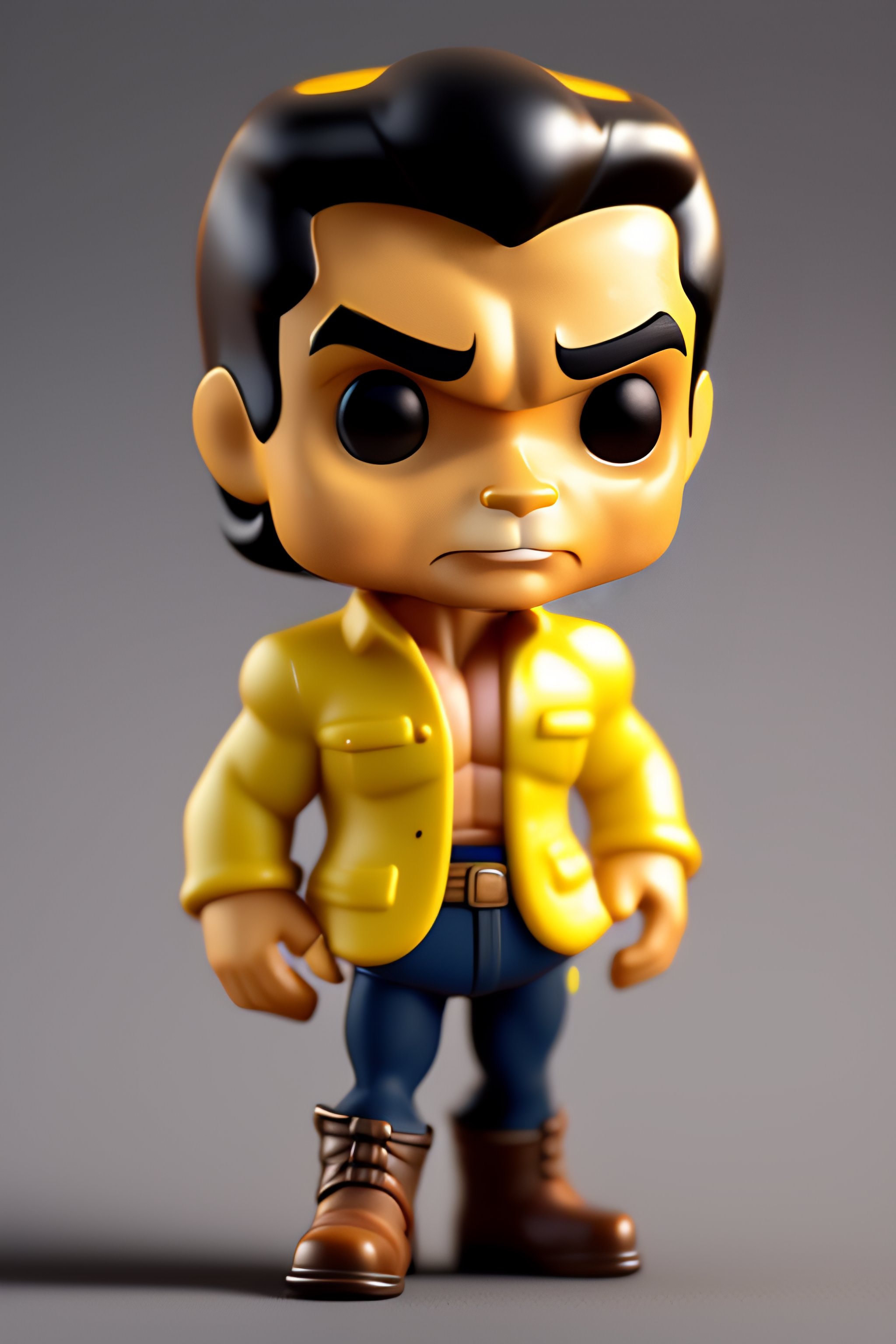 Lexica - Full body 3d render of funko pop lucky luke